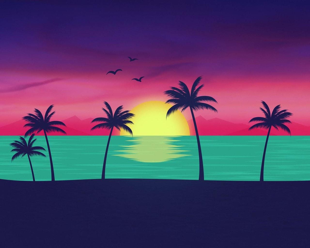 Retro Tropical Wallpapers - Top Free Retro Tropical Backgrounds ...