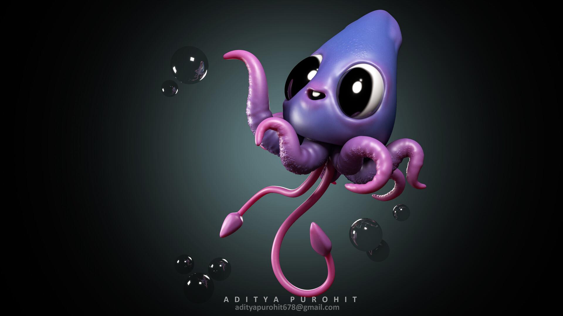Cute Squid Wallpapers - Top Free Cute Squid Backgrounds - WallpaperAccess