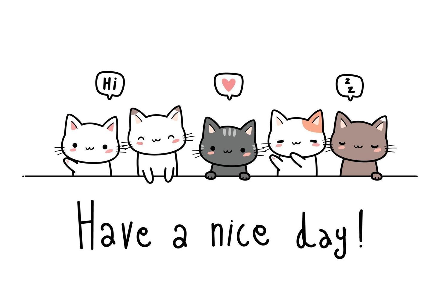 Doodle Cat Wallpapers - Top Free Doodle Cat Backgrounds - WallpaperAccess