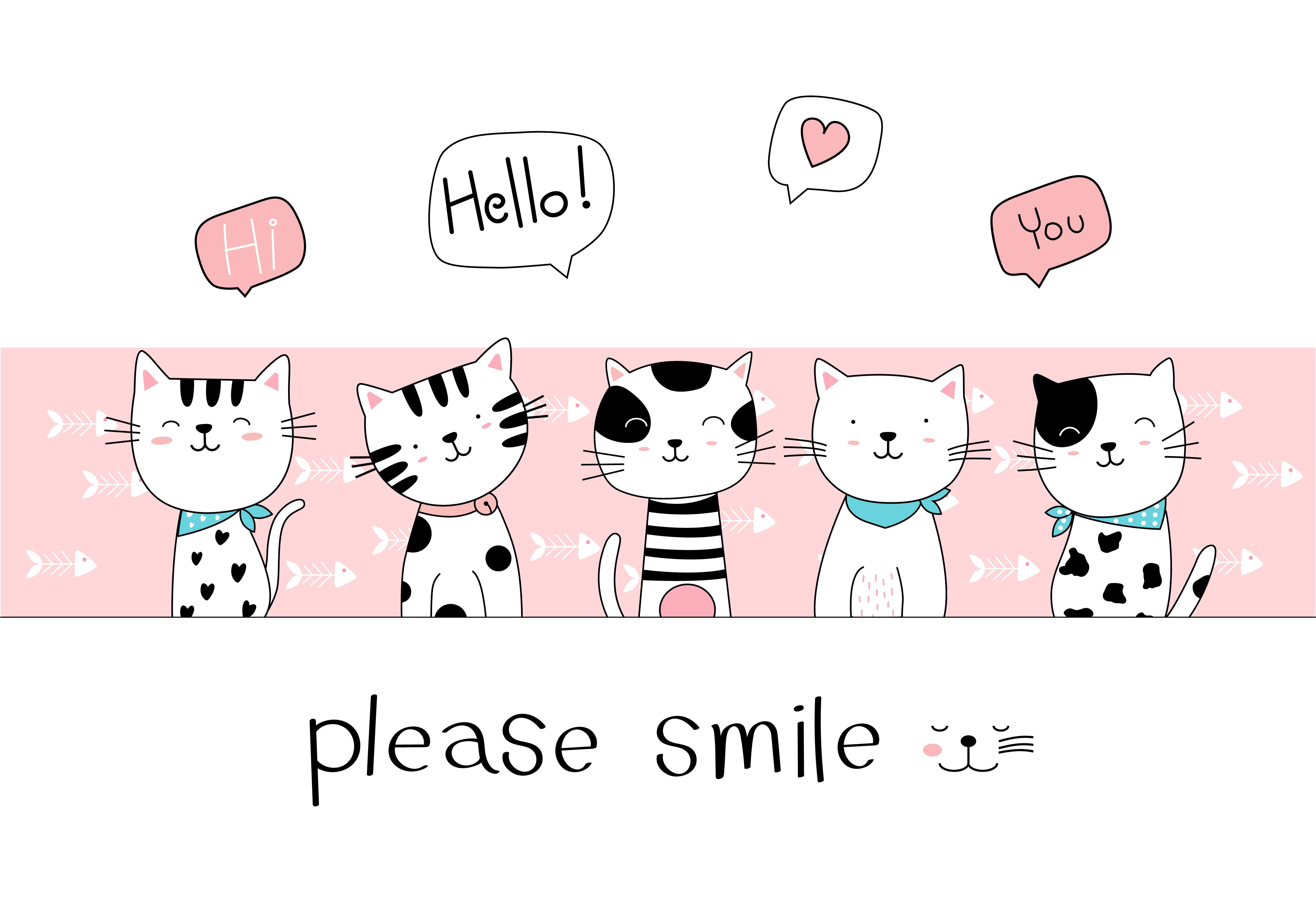 Doodle Cat Wallpapers - Top Free Doodle Cat Backgrounds - WallpaperAccess