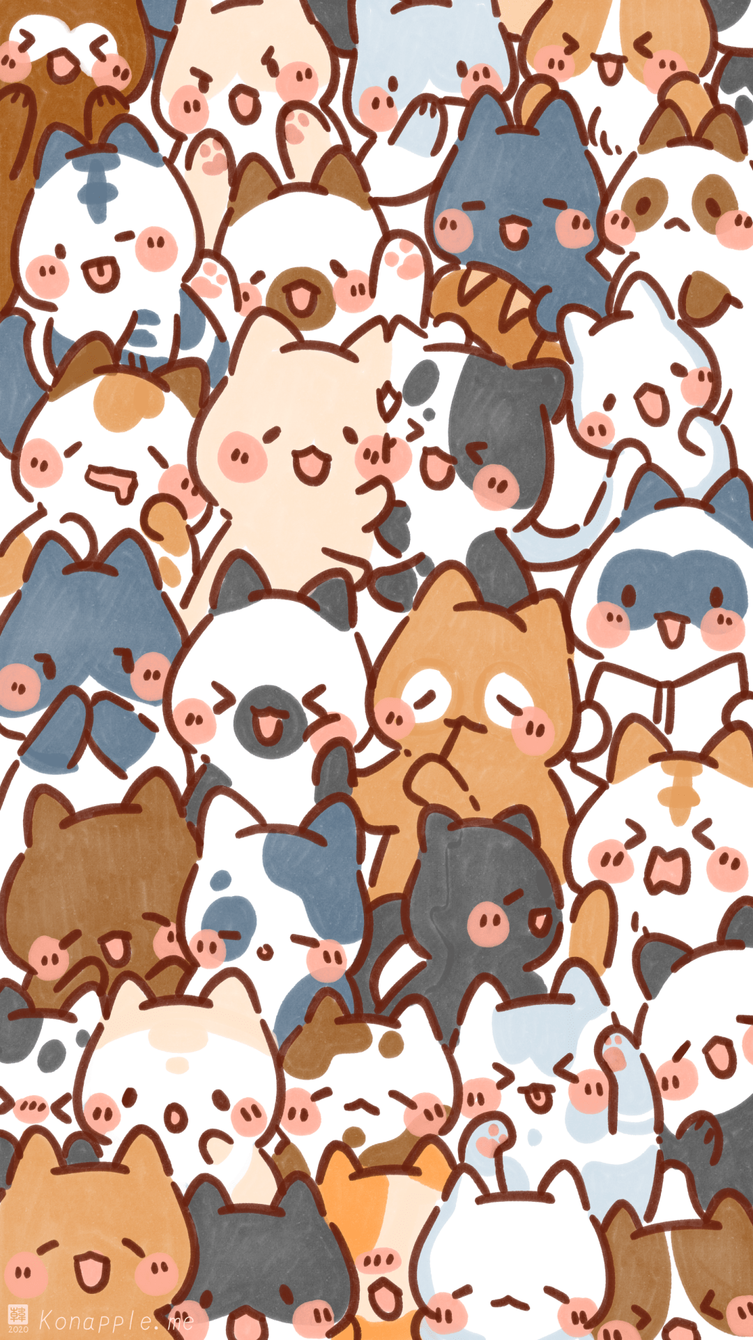 Doodle Cat Wallpapers - Top Free Doodle Cat Backgrounds - WallpaperAccess