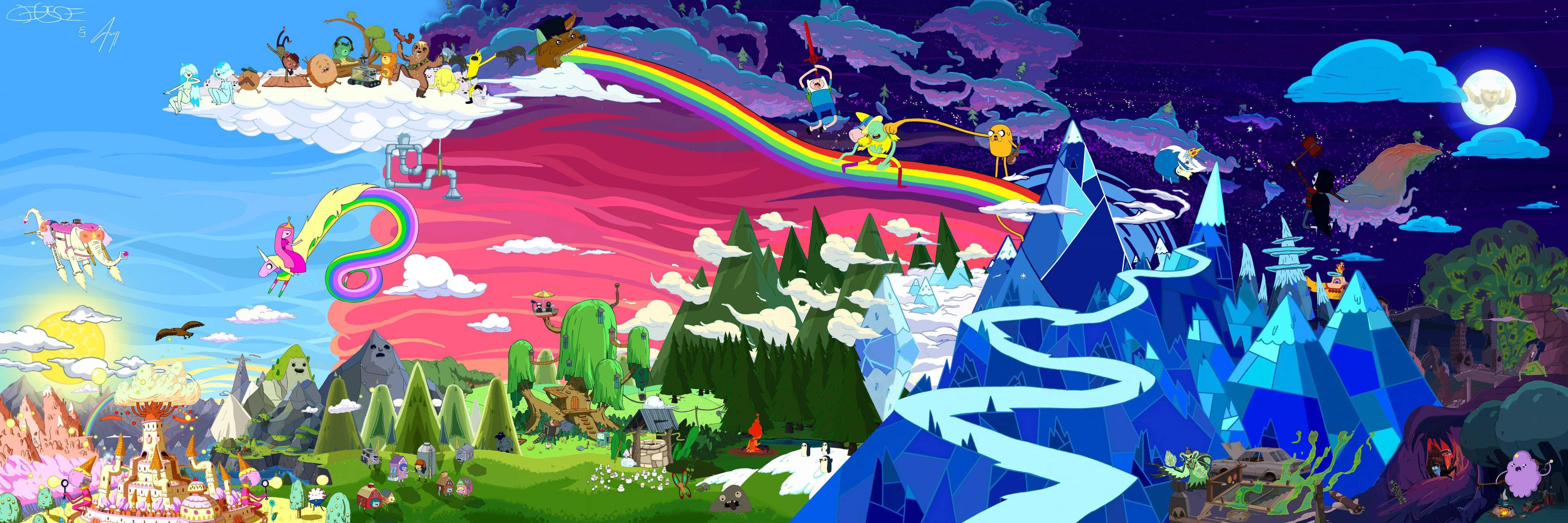 Adventure Time Dual Monitor Wallpapers - Top Free Adventure Time Dual ...