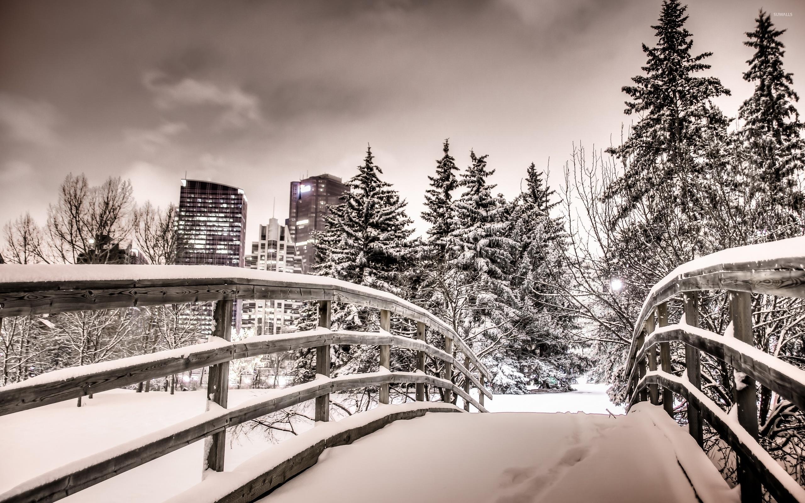 Snow Bridge Wallpapers - Top Free Snow Bridge Backgrounds - WallpaperAccess