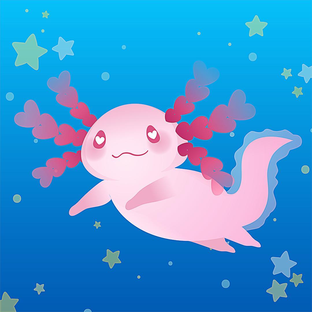 Kawaii Axolotl Wallpapers - Top Free Kawaii Axolotl Backgrounds ...