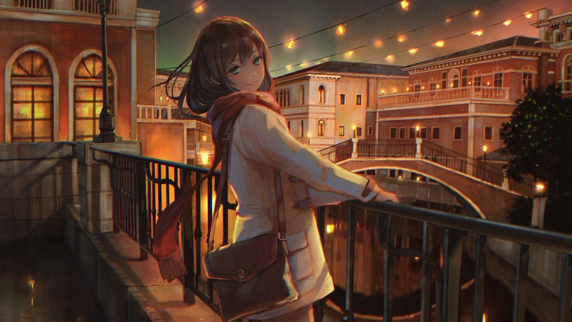 Anime Girl City Night Wallpapers - Top Free Anime Girl City Night ...