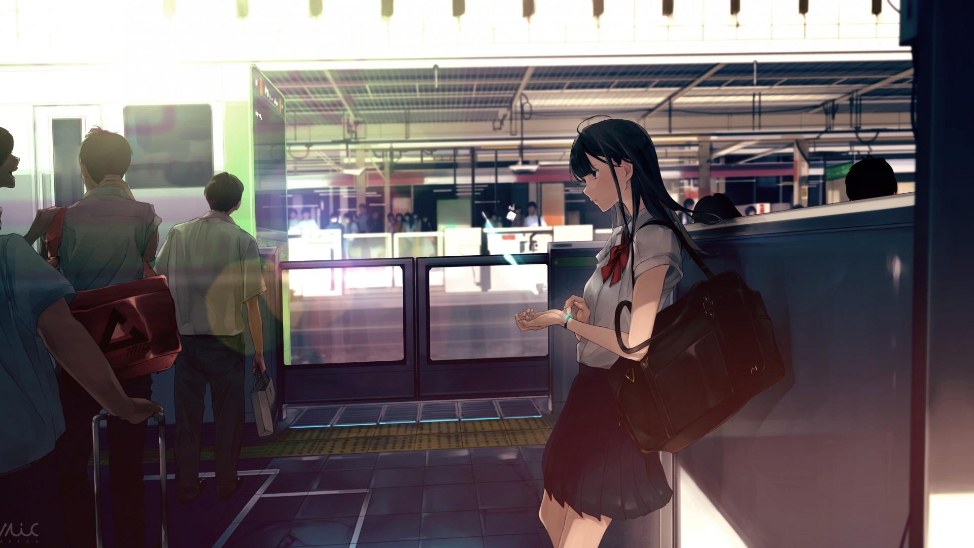 Anime Girl City Night Wallpapers Top Free Anime Girl City Night Backgrounds Wallpaperaccess