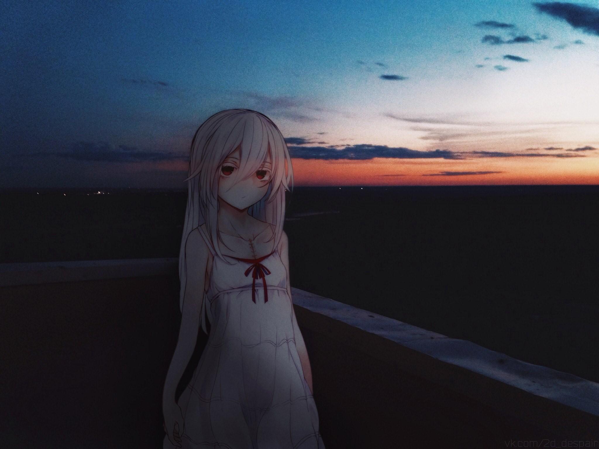 Anime Girl City Night Wallpapers Top Free Anime Girl City Night Backgrounds Wallpaperaccess