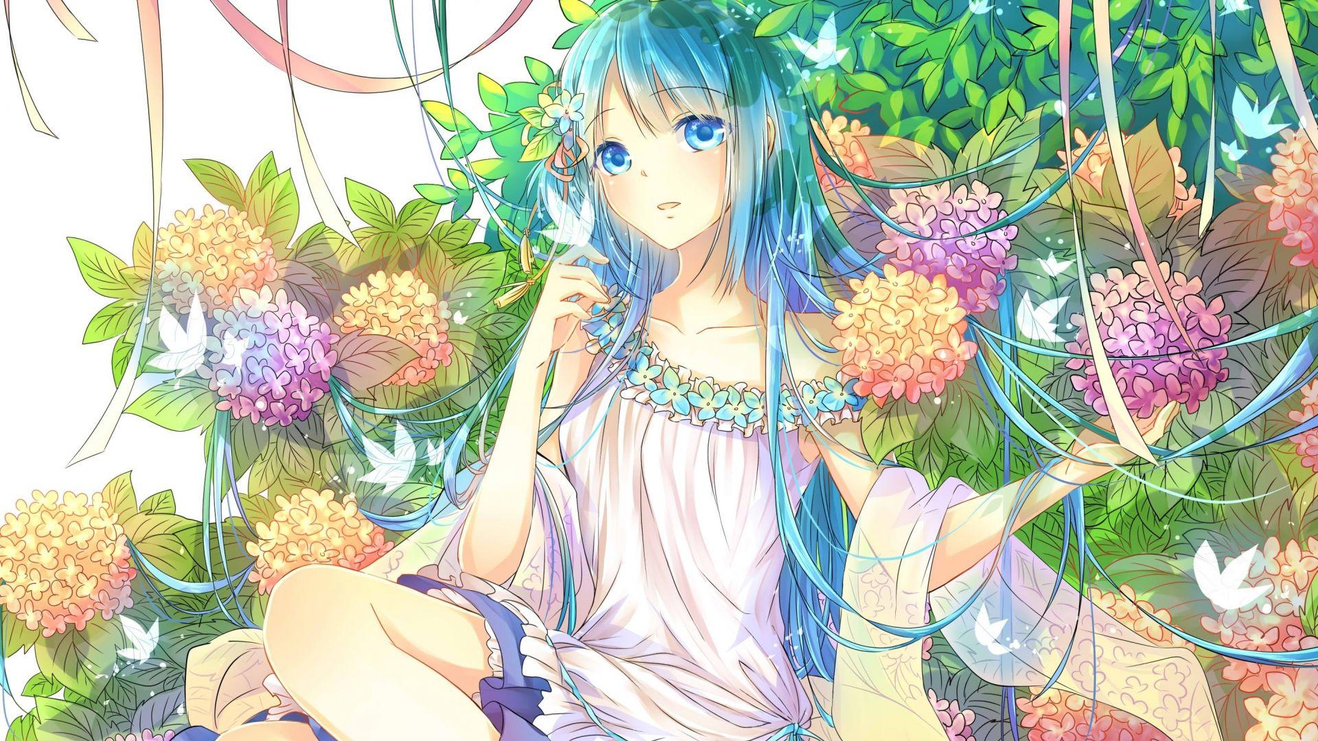 Cute Anime Flower Wallpapers - Top Free Cute Anime Flower Backgrounds ...