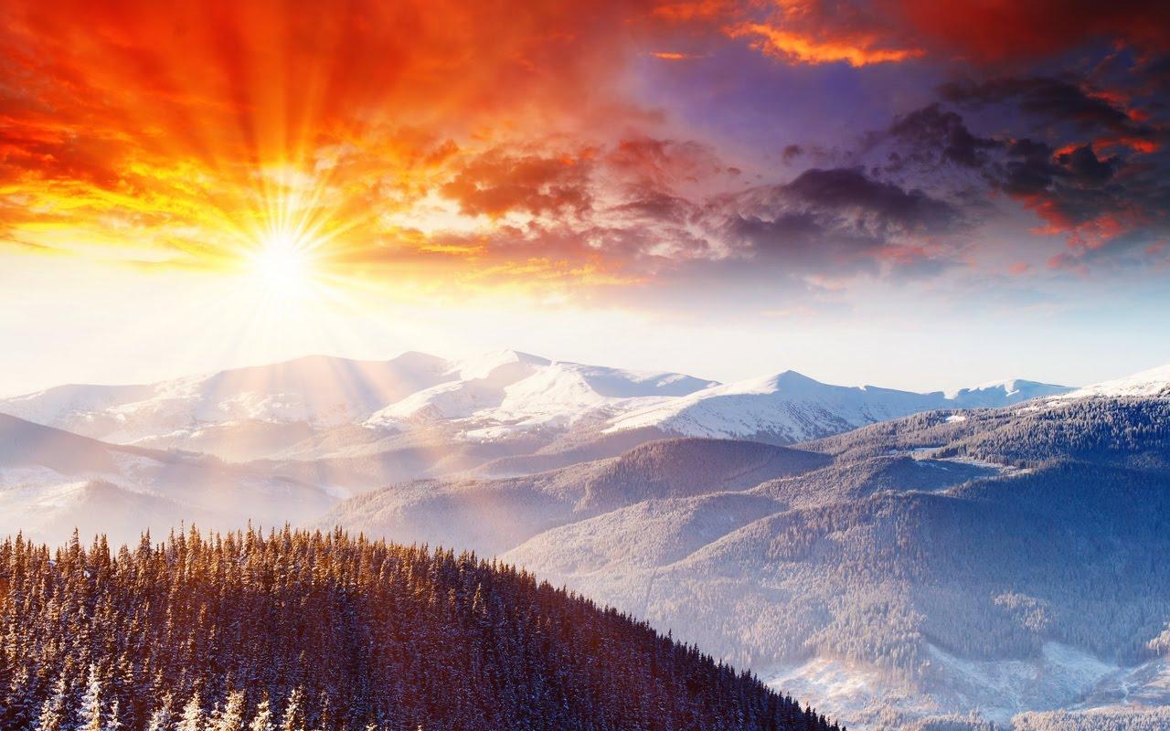 Beautiful Winter Sunset Wallpapers - Top Free Beautiful Winter Sunset ...