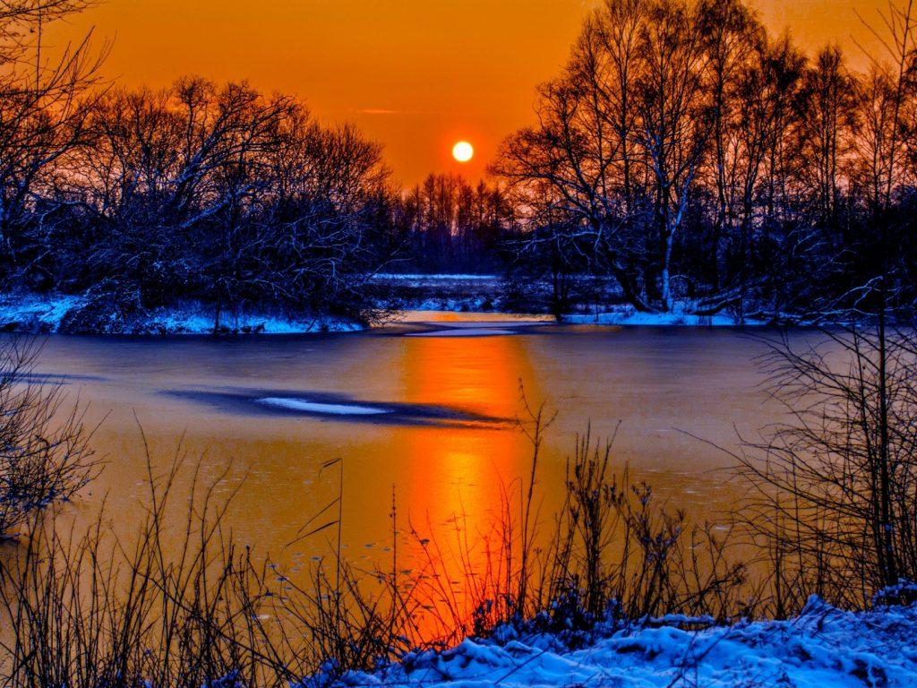 Beautiful Winter Sunset Wallpapers - Top Free Beautiful Winter Sunset ...