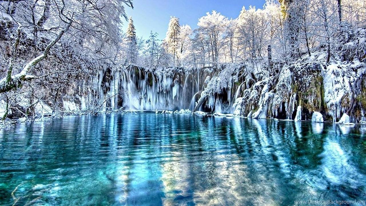 Winter Waterfall Desktop Wallpapers - Top Free Winter Waterfall Desktop ...