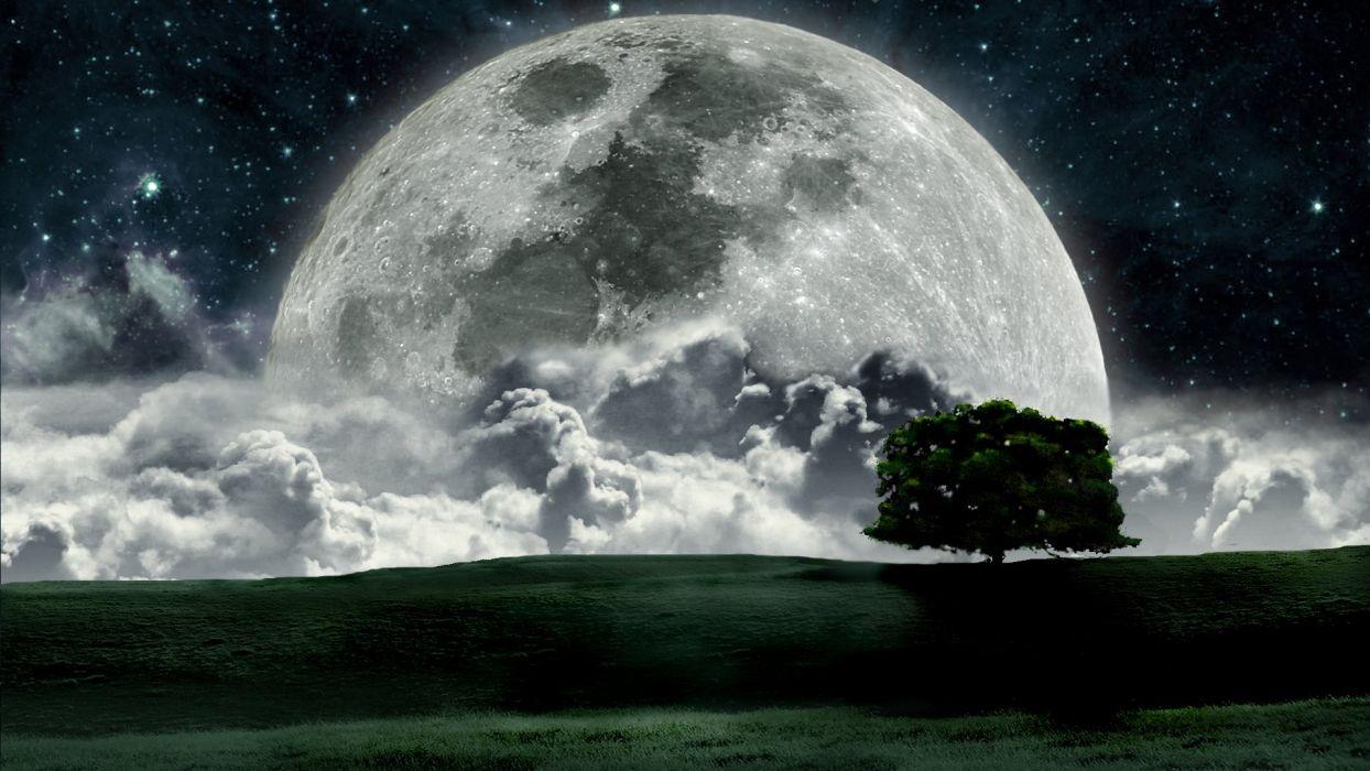 Night Moon Wallpapers - Top Free Night Moon Backgrounds - WallpaperAccess