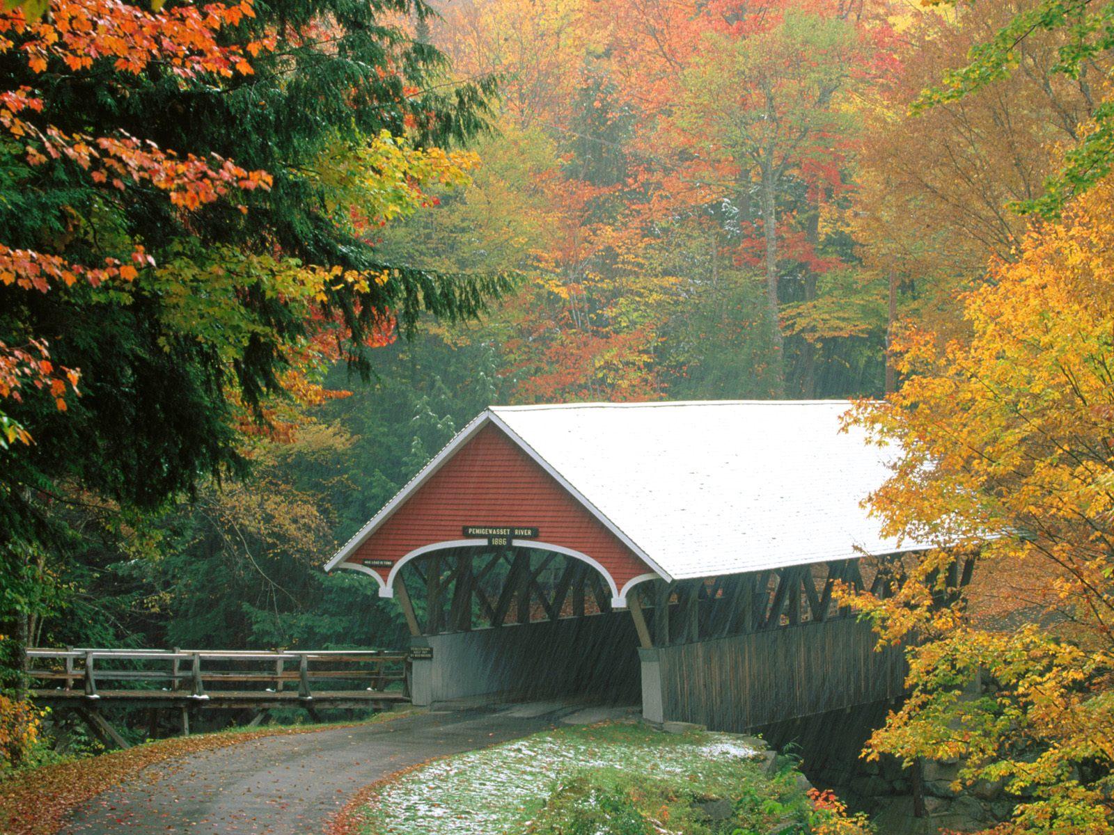 Covered Bridge Autumn Wallpapers - Top Free Covered Bridge Autumn ...