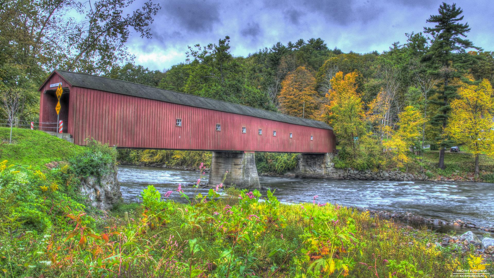 Covered Bridge Autumn Wallpapers - Top Free Covered Bridge Autumn ...