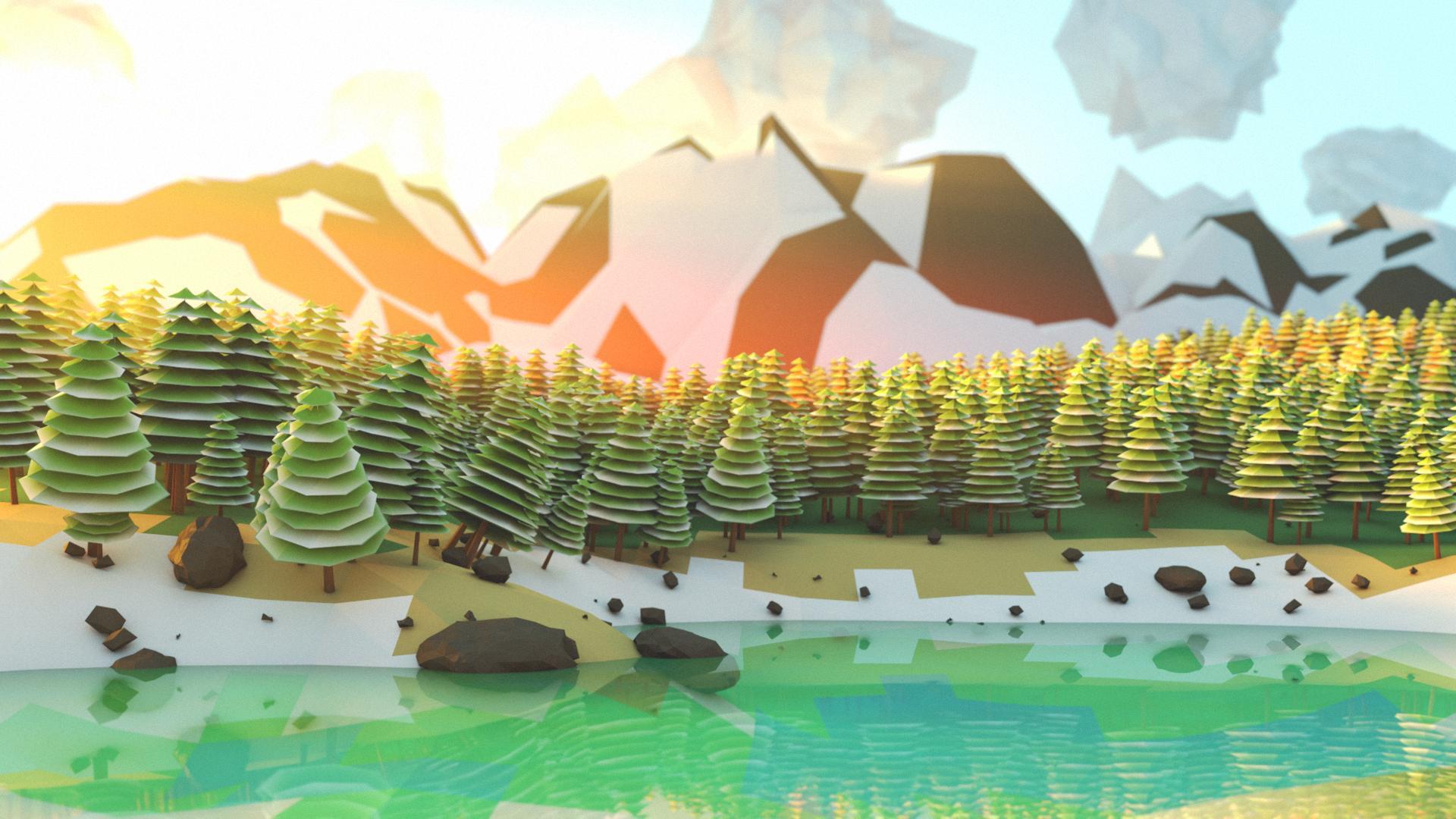 Polygon Landscape Wallpapers - Top Free Polygon Landscape Backgrounds ...