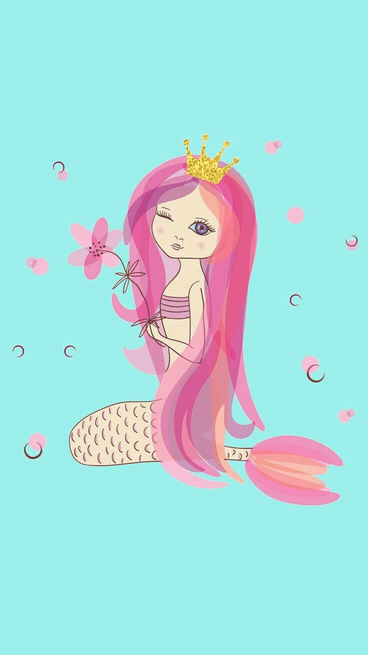 Cute Pink Mermaid Wallpapers - Top Free Cute Pink Mermaid Backgrounds ...