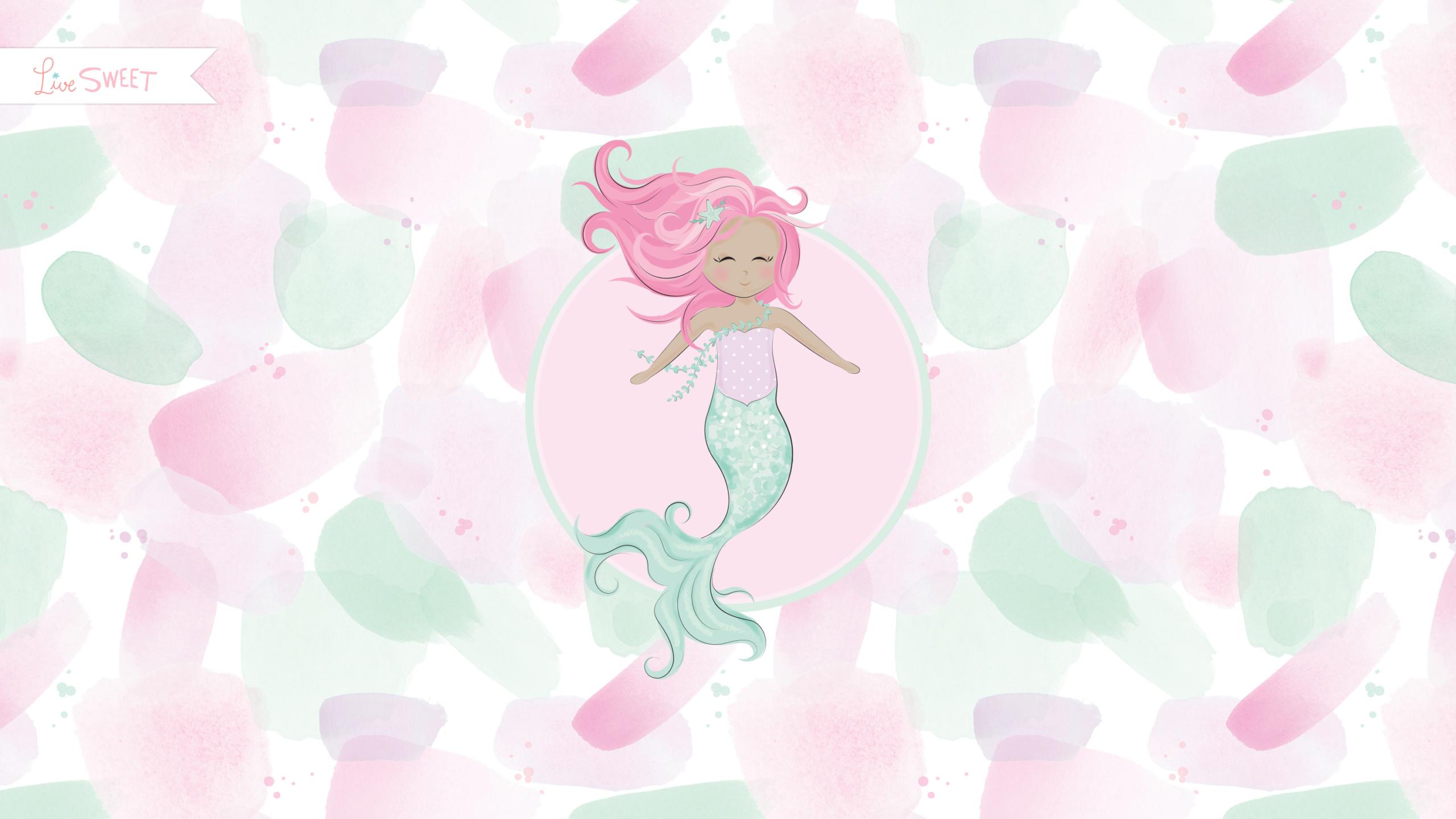 Cute Pink Mermaid Wallpapers - Top Free Cute Pink Mermaid Backgrounds ...