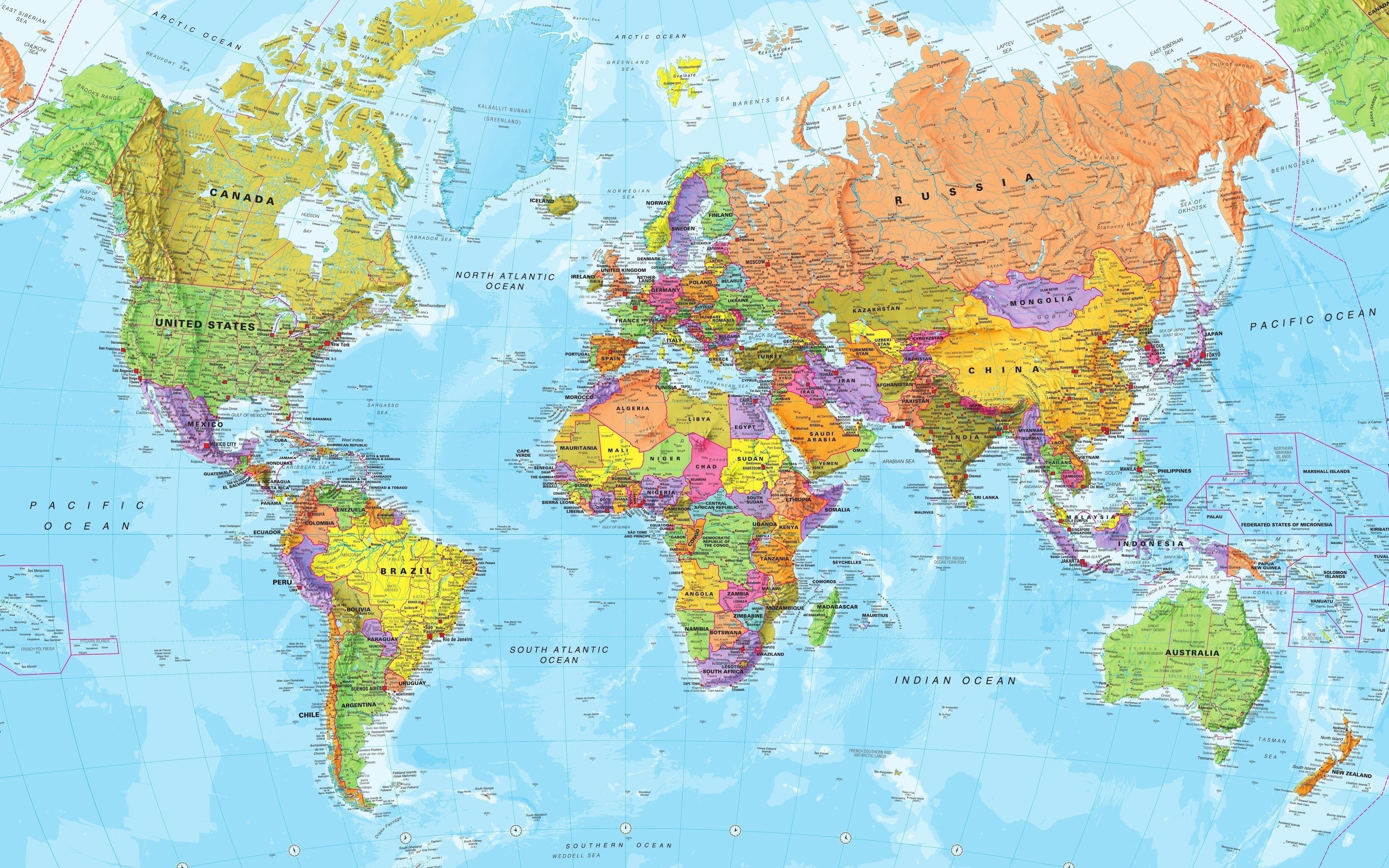 World Map with Countries Wallpapers - Top Free World Map with Countries ...