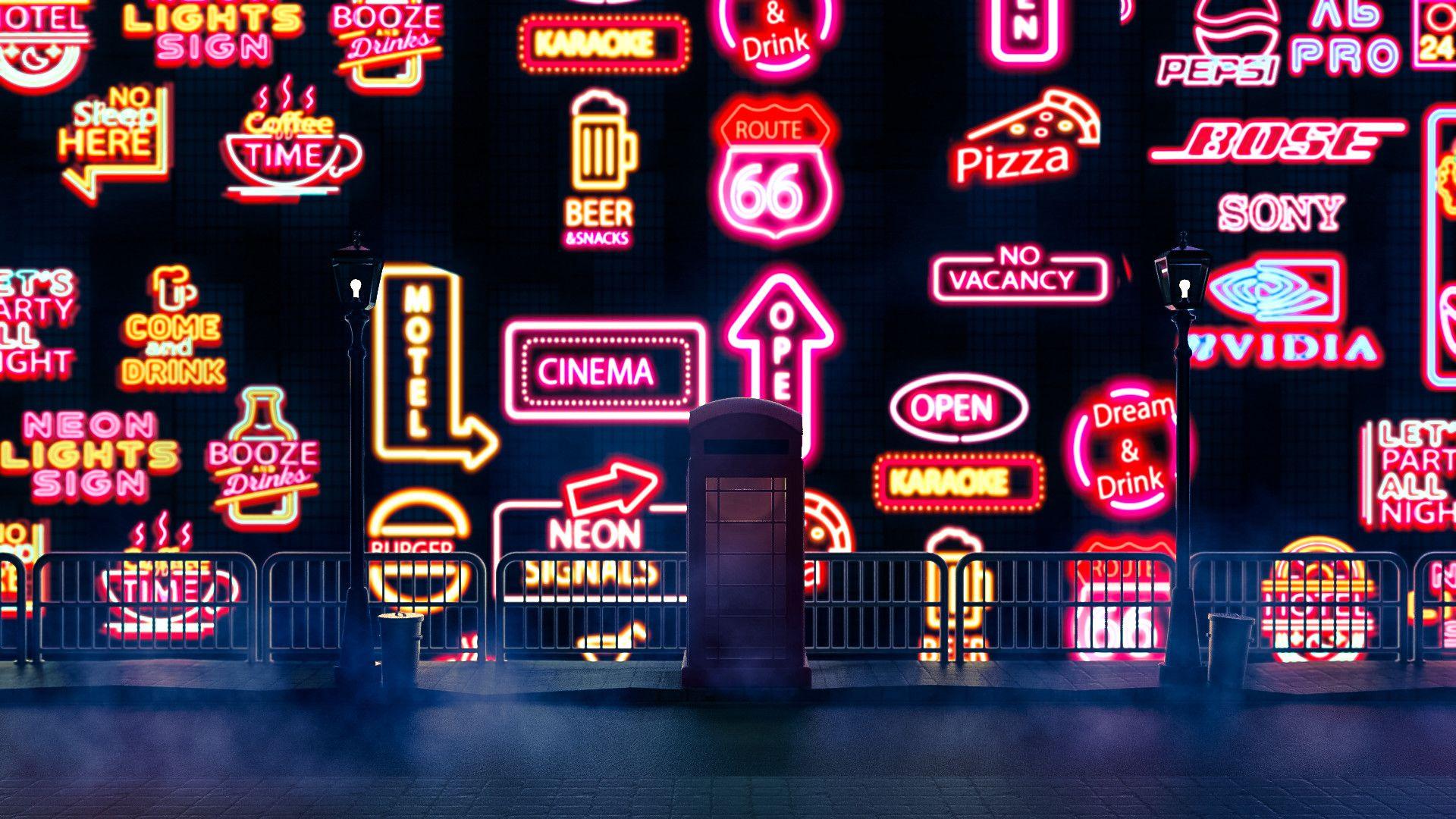 Neon Street Wallpapers - Top Free Neon Street Backgrounds - WallpaperAccess