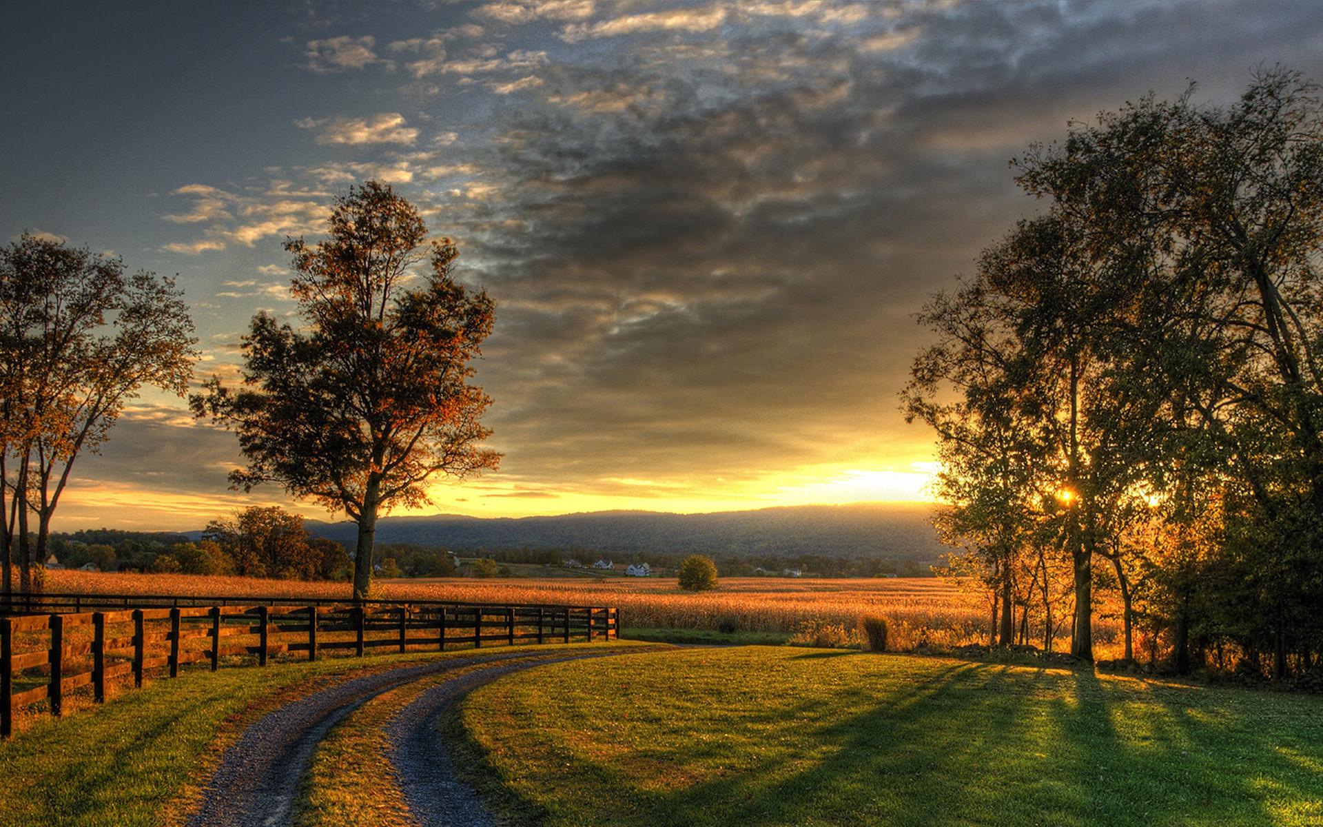 Country Autumn Sunset Wallpapers - Top Free Country Autumn Sunset ...