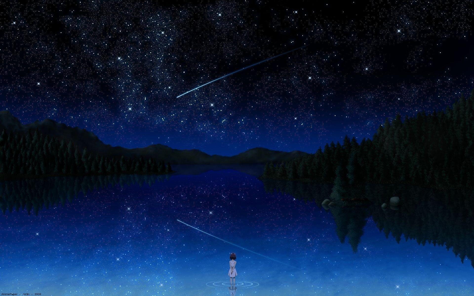 Blue Anime Scenery Wallpapers - Top Free Blue Anime Scenery Backgrounds ...