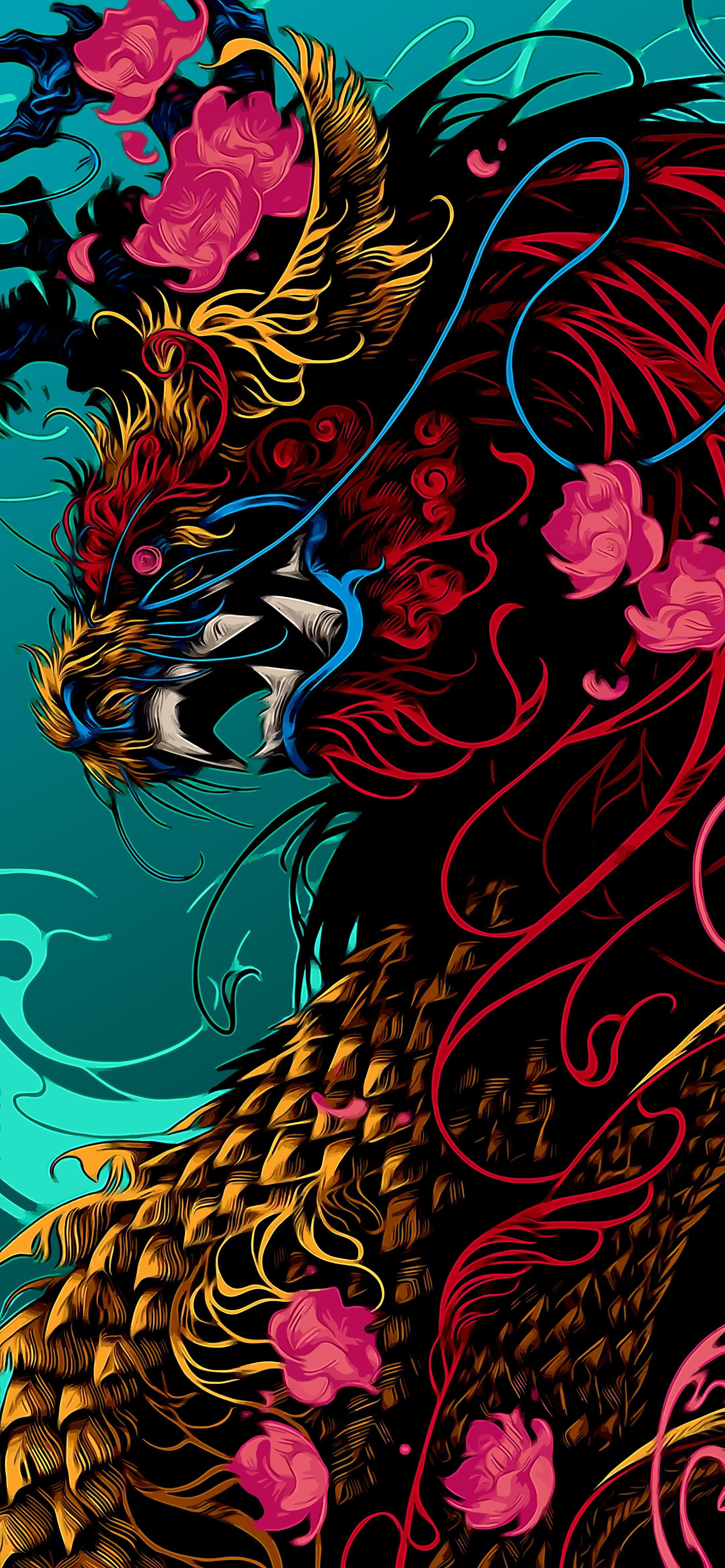 Colorful Dragon Wallpapers - Top Free Colorful Dragon Backgrounds ...