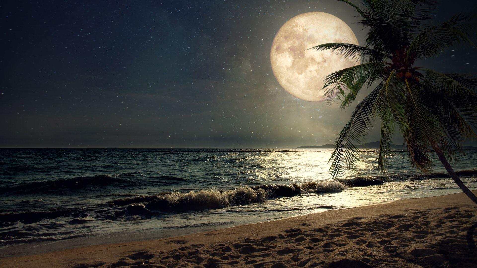 Night Moon Desktop Wallpapers - Top Free Night Moon Desktop Backgrounds ...