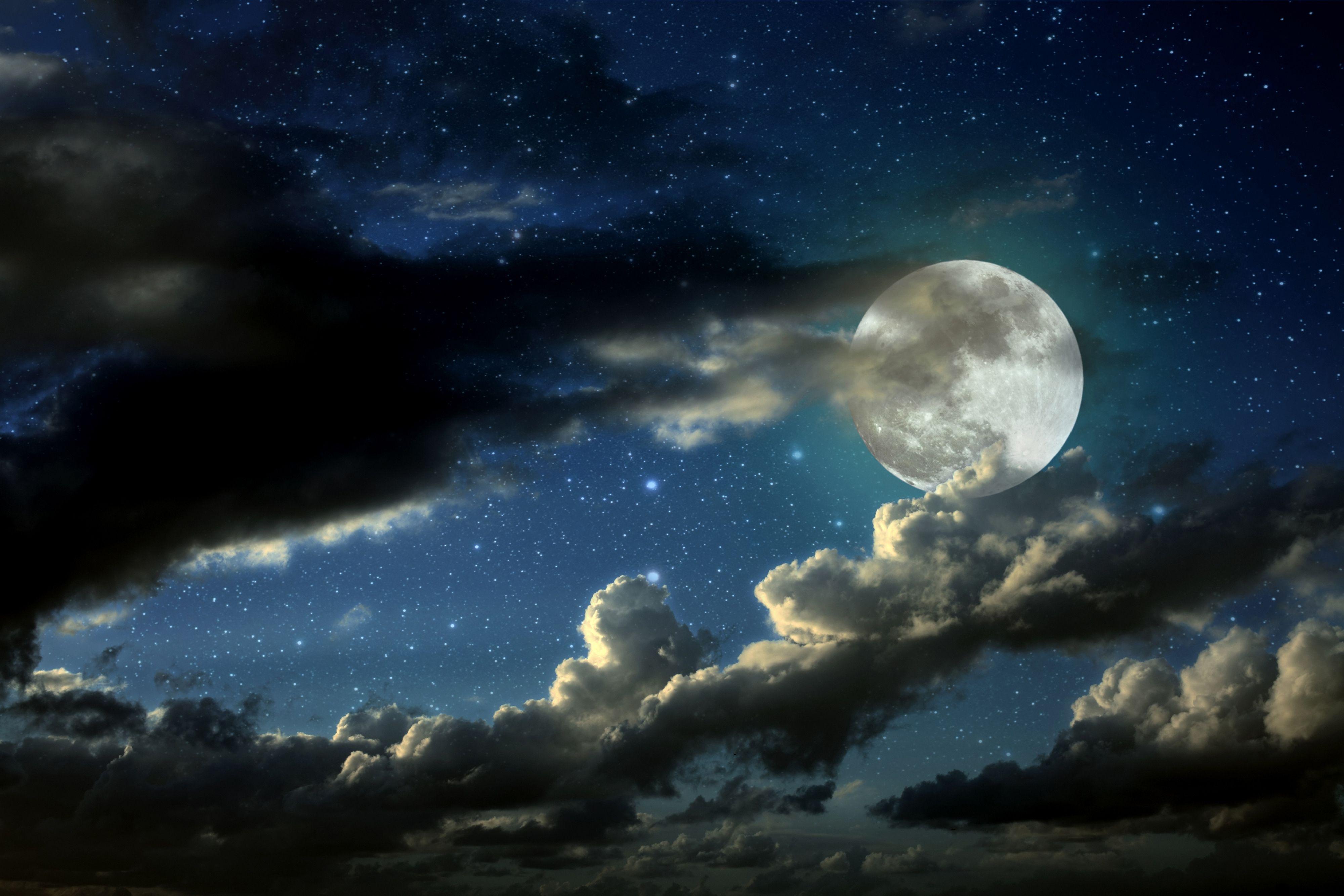 Night Moon Desktop Wallpapers - Top Free Night Moon Desktop Backgrounds ...