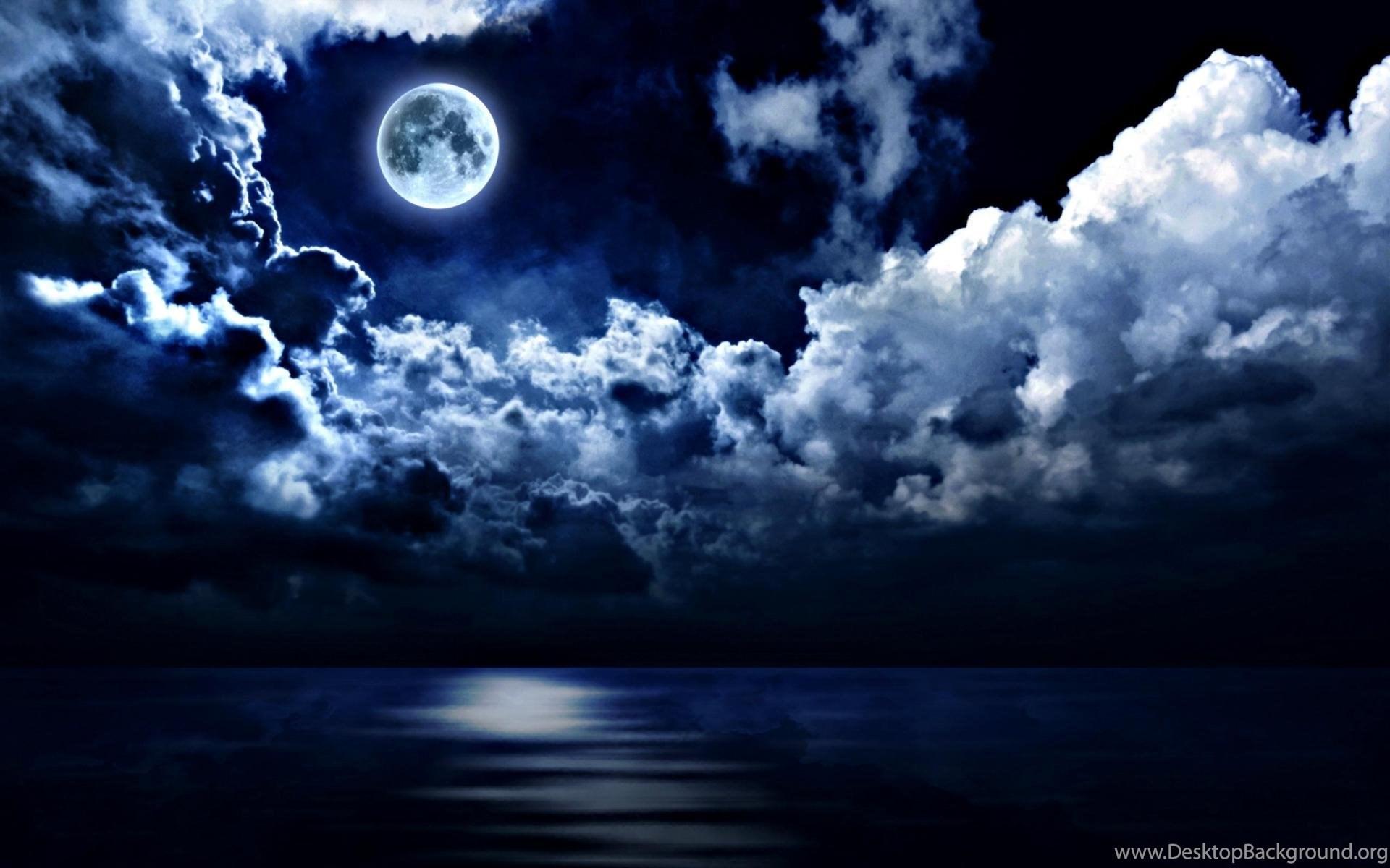 Night Moon Desktop Wallpapers - Top Free Night Moon Desktop Backgrounds ...