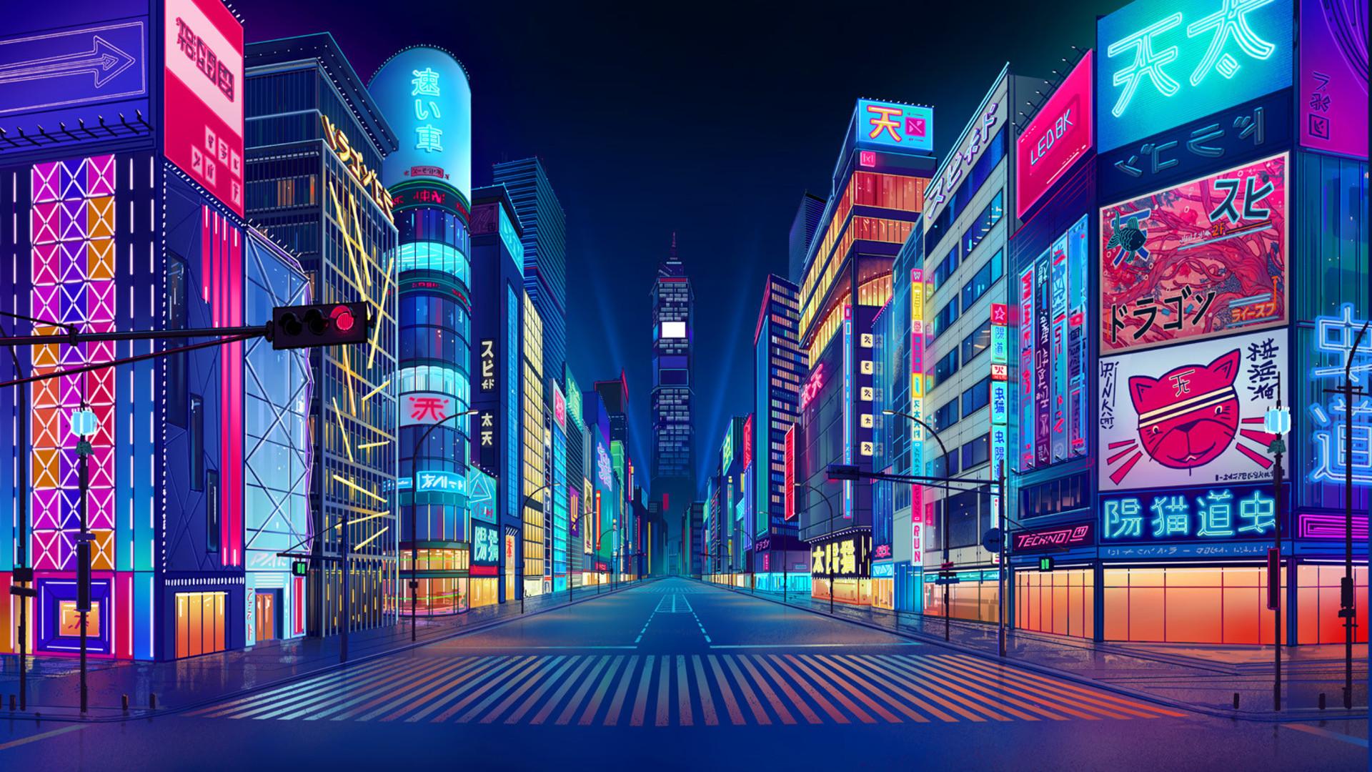 Neon Tokyo Wallpapers - Top Free Neon Tokyo Backgrounds - WallpaperAccess