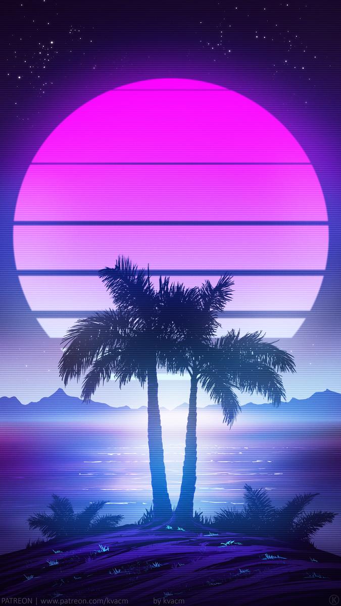 80s Retro Palm Tree Wallpapers - Top Free 80s Retro Palm Tree ...