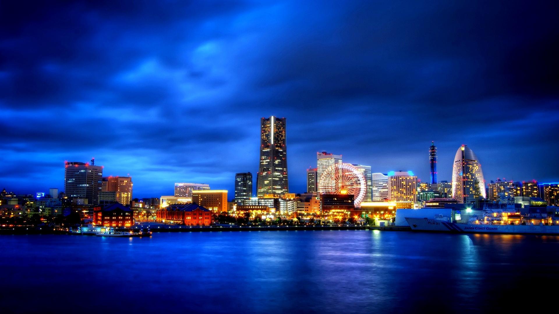 Blue Night City Wallpapers - Top Free Blue Night City Backgrounds ...