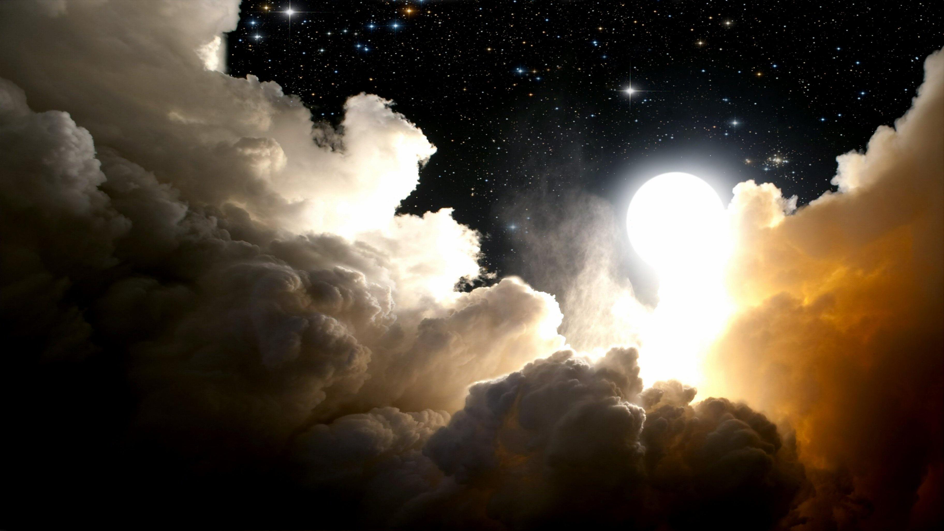 Night Sky with Clouds Wallpapers - Top Free Night Sky with Clouds ...