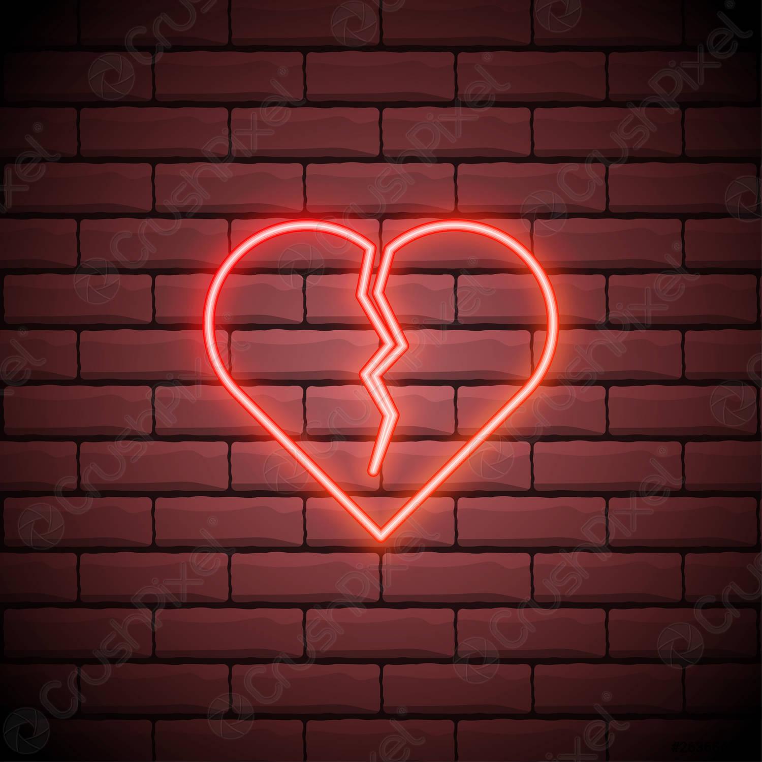 Neon Broken Heart Wallpapers - Top Free Neon Broken Heart Backgrounds ...