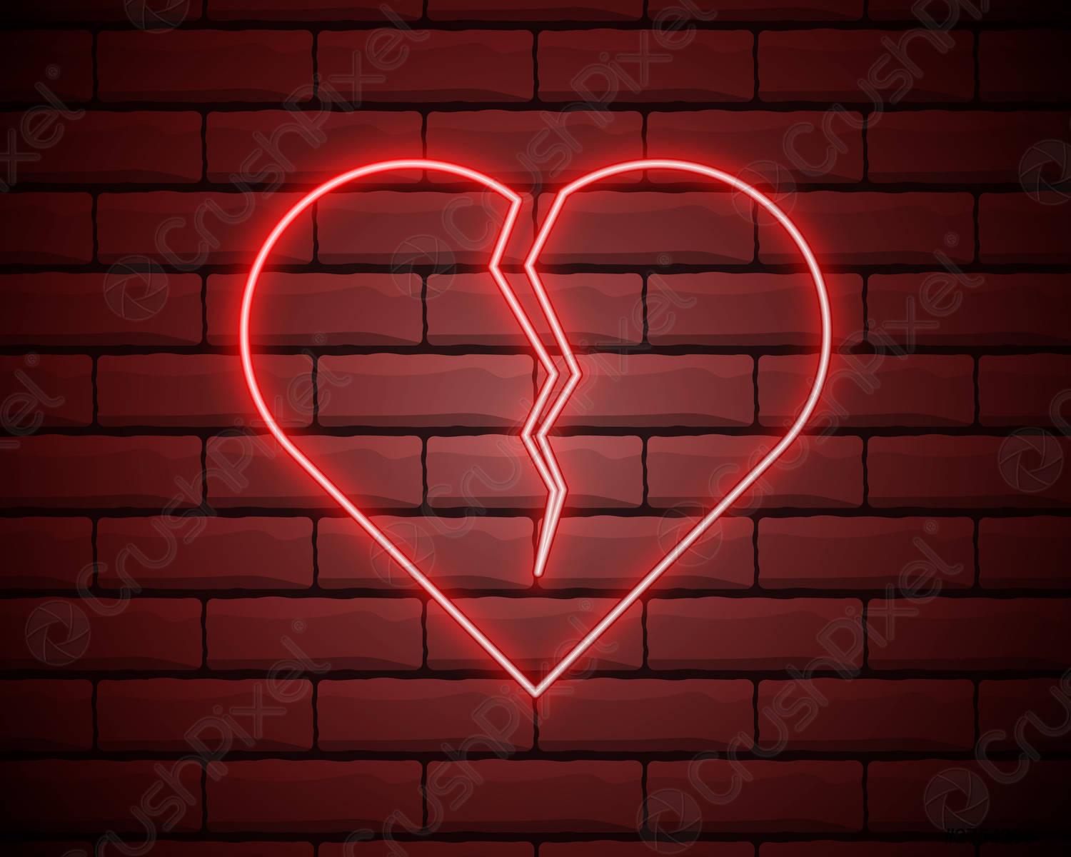 Neon Broken Heart Wallpapers - Top Free Neon Broken Heart Backgrounds ...
