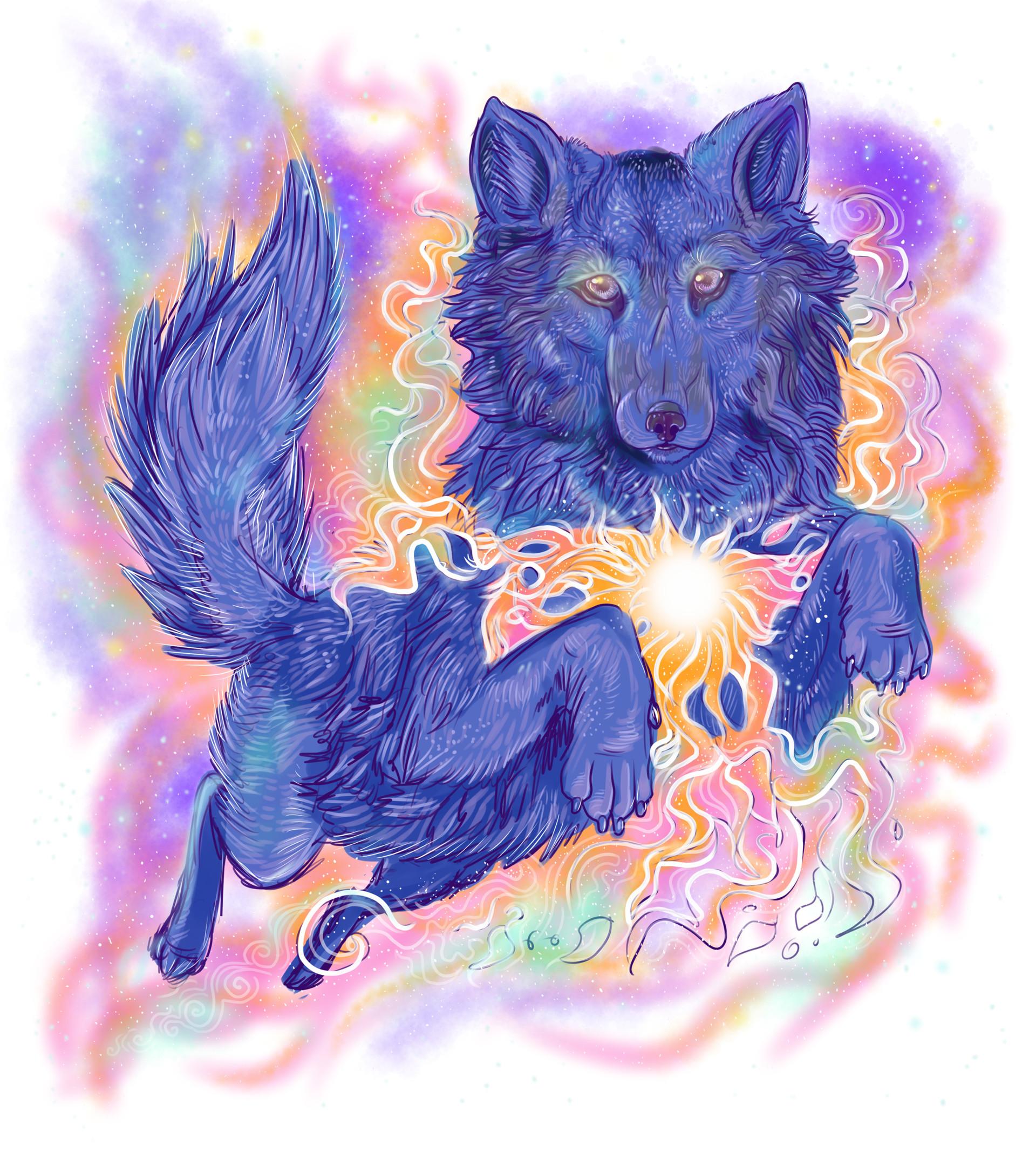 Cosmic Wolf Wallpapers - Top Free Cosmic Wolf Backgrounds - WallpaperAccess