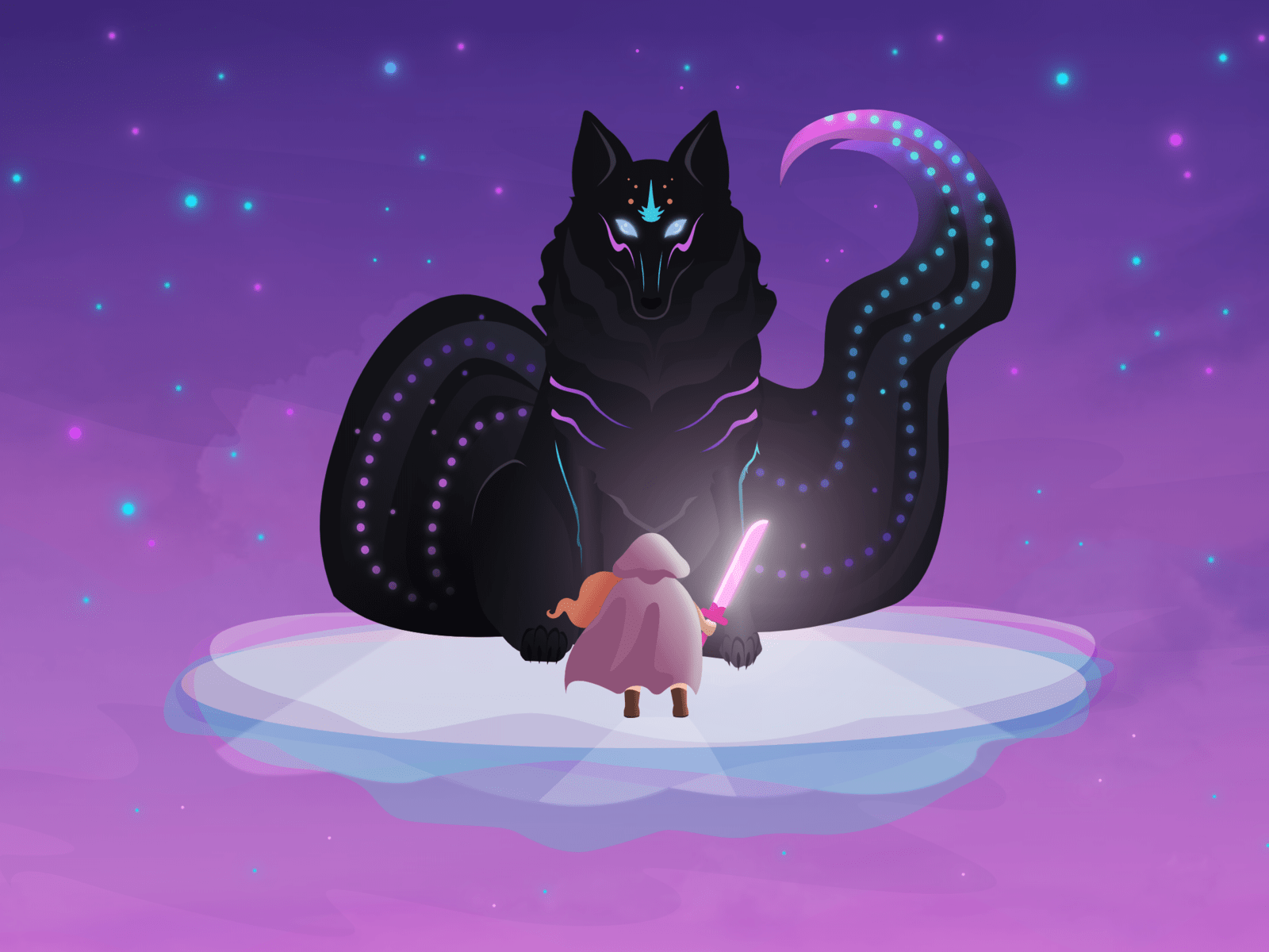 Cosmic Wolf Wallpapers - Top Free Cosmic Wolf Backgrounds - WallpaperAccess