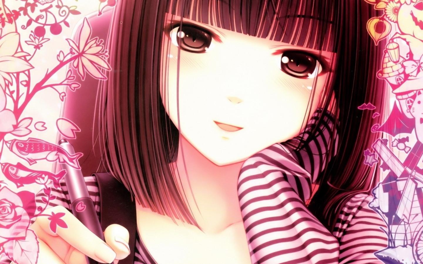 Anime Girl Pink Wallpapers Top Free Anime Girl Pink Backgrounds