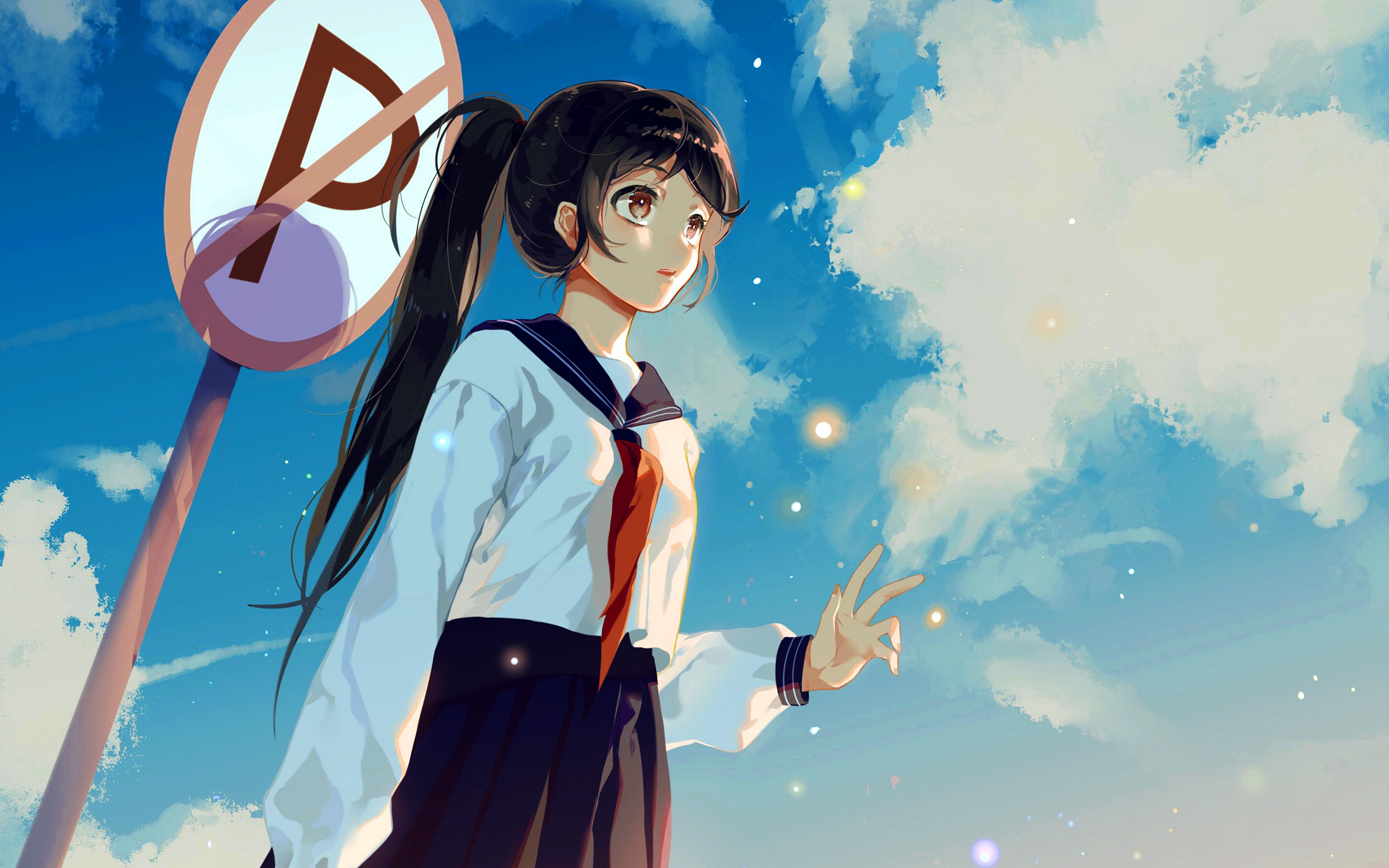 Anime Girl Sky Wallpapers - Top Free Anime Girl Sky Backgrounds ...