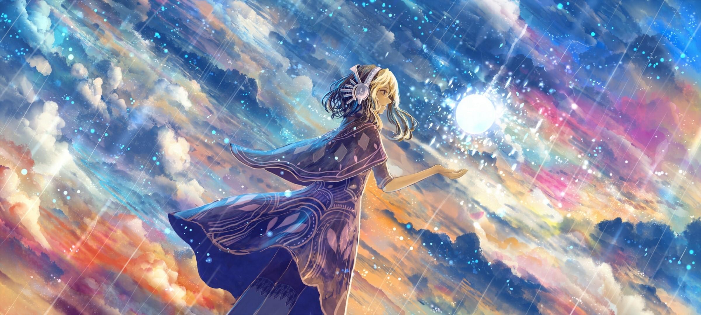 Anime Girl Sky Wallpapers - Top Free Anime Girl Sky Backgrounds ...
