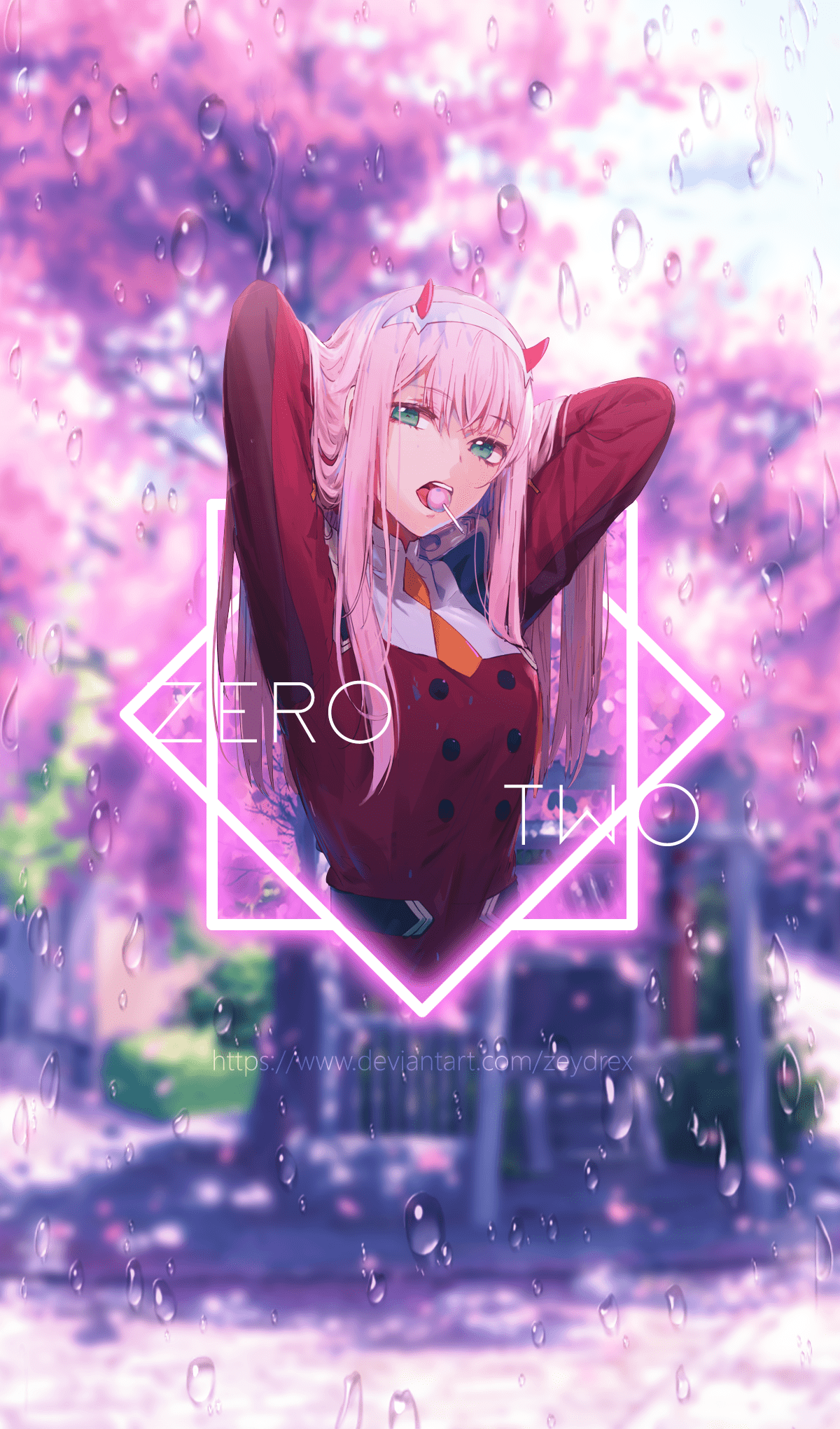 Zero Two iPhone Wallpapers - Top Free Zero Two iPhone Backgrounds ...