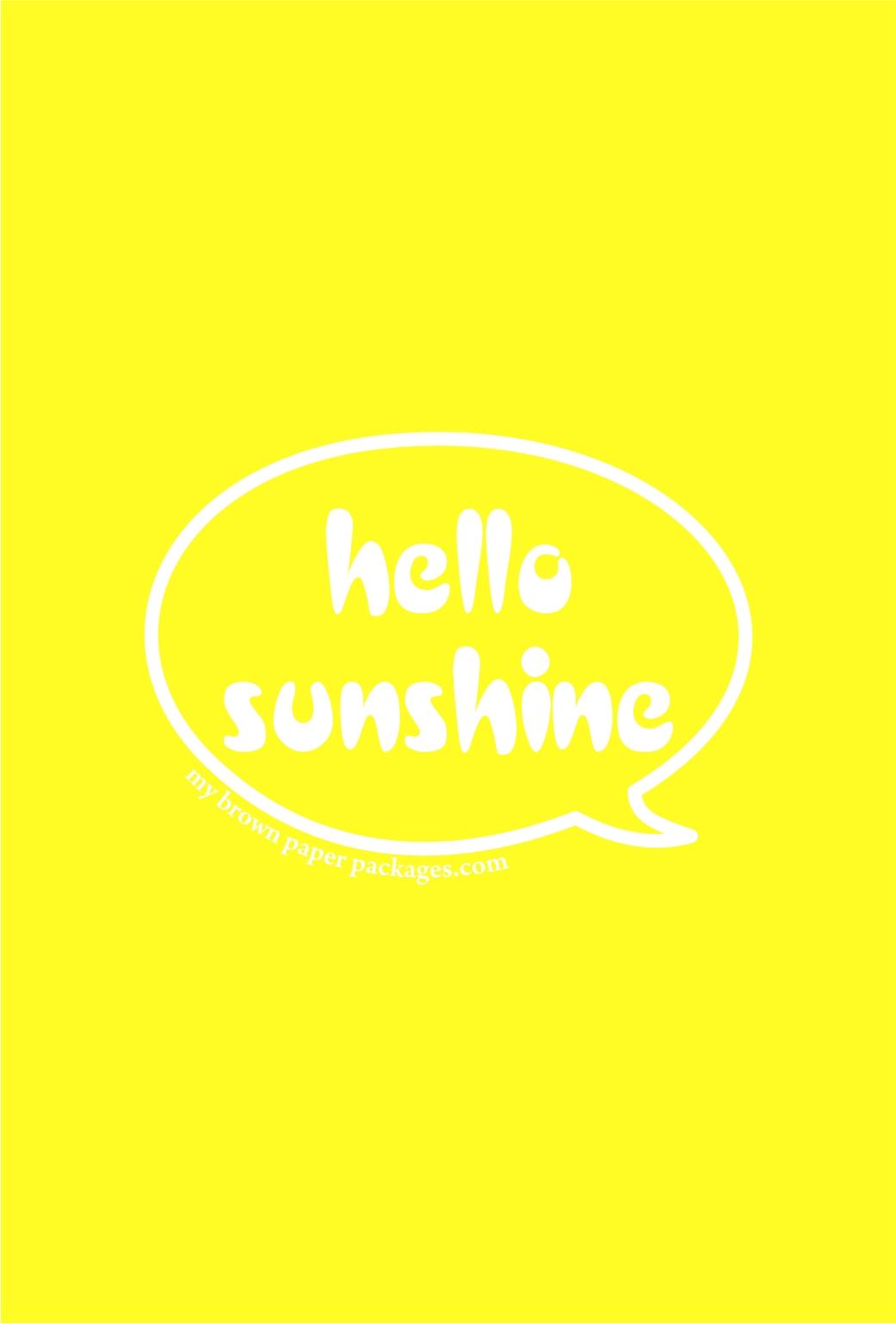 Hello Sunshine Wallpapers - Top Free Hello Sunshine Backgrounds ...