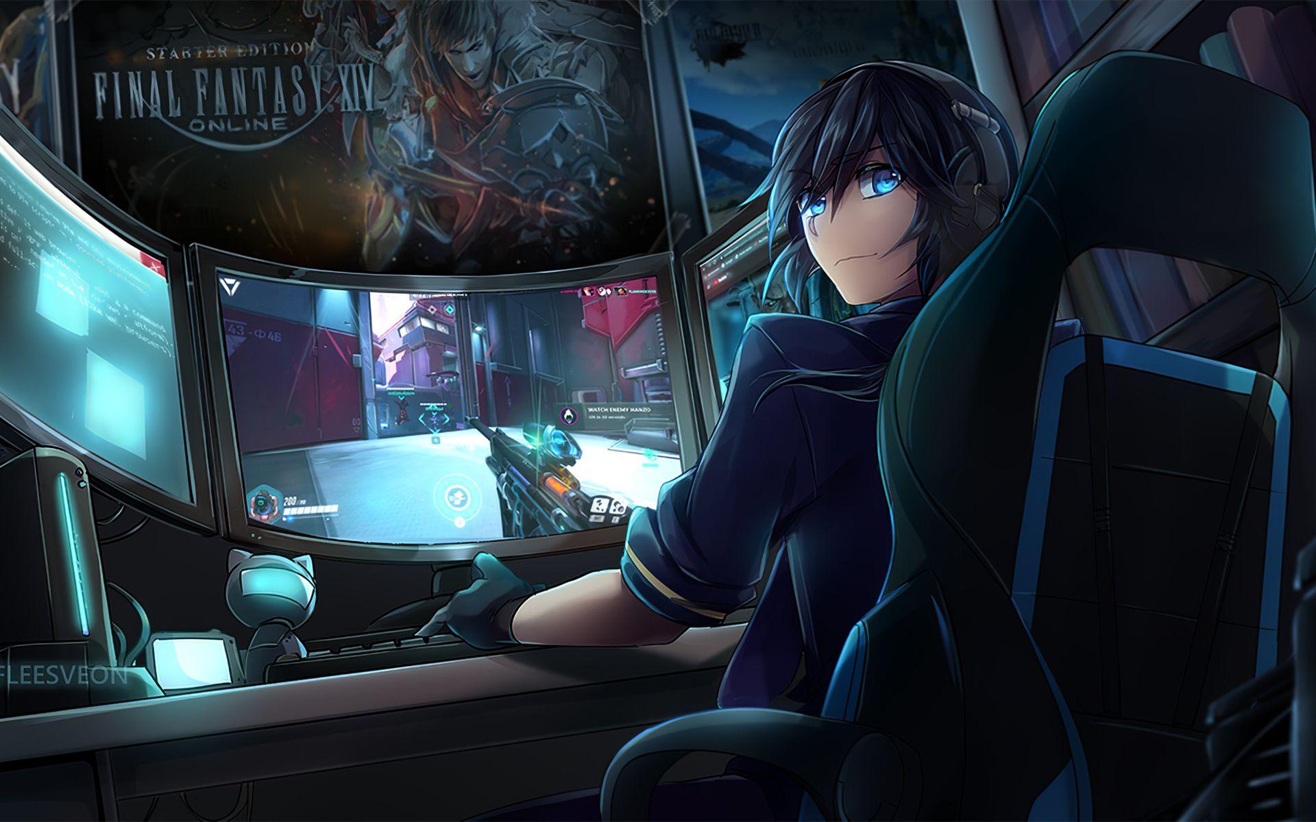 Anime Gaming Setup Wallpapers - Top Free Anime Gaming Setup Backgrounds ...