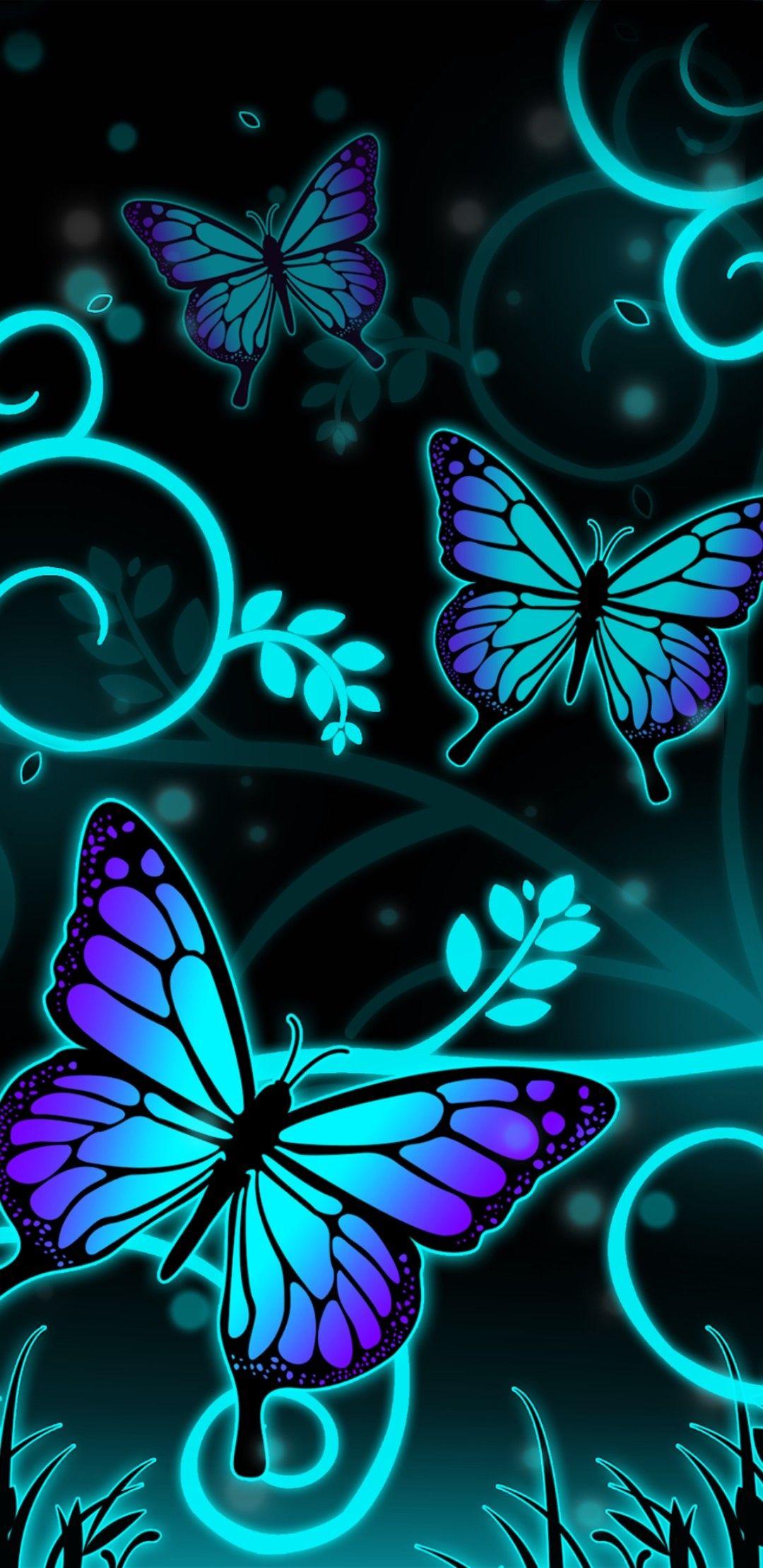 Turquoise Purple Butterfly Wallpapers - Top Free Turquoise Purple ...