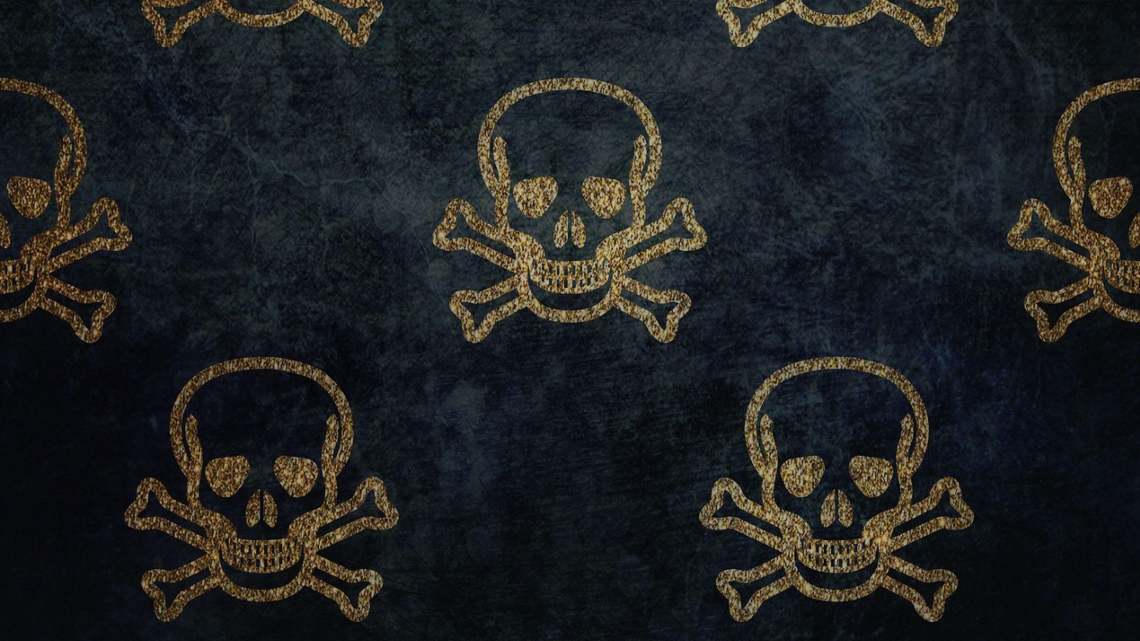 Black and Gold Skull Wallpapers - Top Free Black and Gold Skull ...
