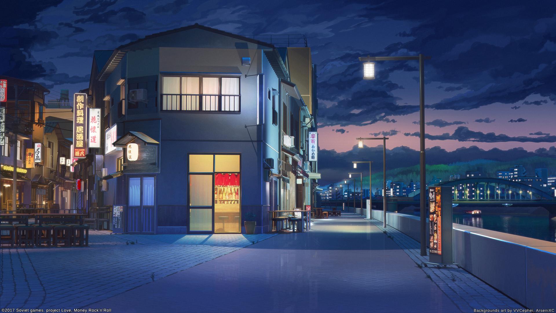 Anime Street Night Wallpapers - Top Free Anime Street Night Backgrounds ...