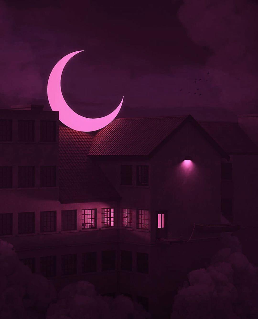 Lofi Moon Wallpapers - Top Free Lofi Moon Backgrounds - WallpaperAccess