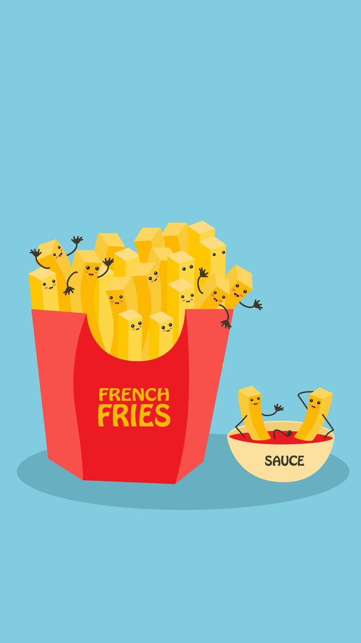 Cute French Fries Wallpapers - Top Free Cute French Fries Backgrounds ...