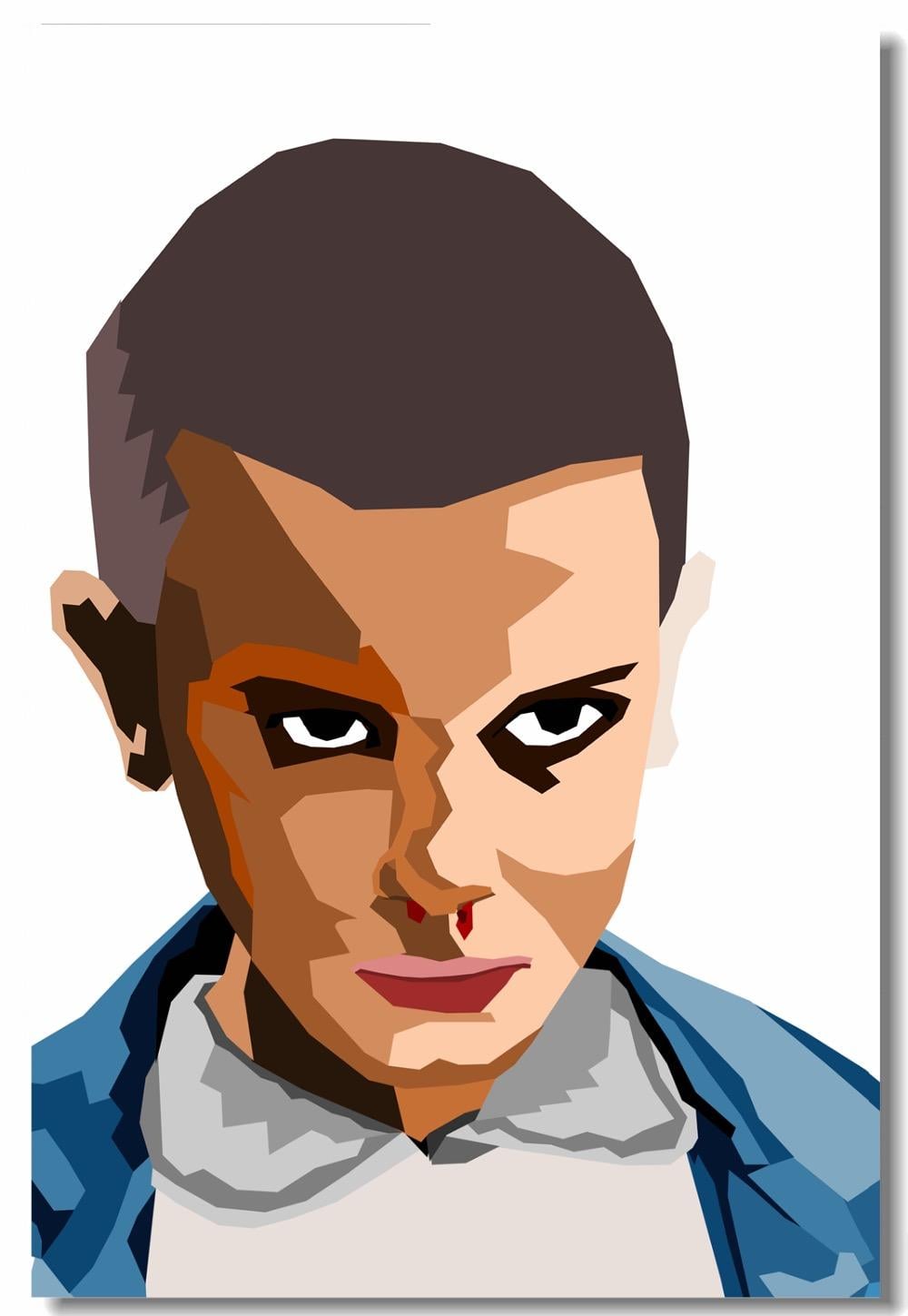 Eleven Stranger Things Cartoon Wallpapers - Top Free Eleven Stranger ...