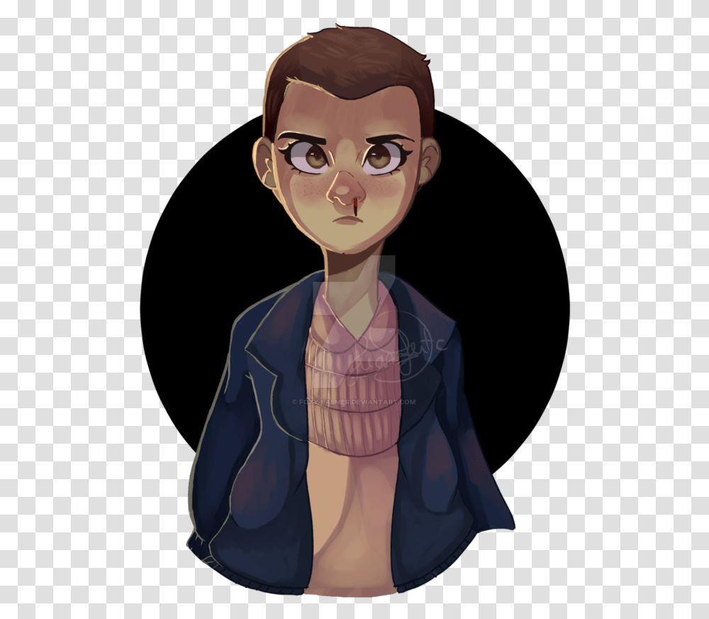 Eleven Stranger Things Cartoon Wallpapers - Top Free Eleven Stranger ...